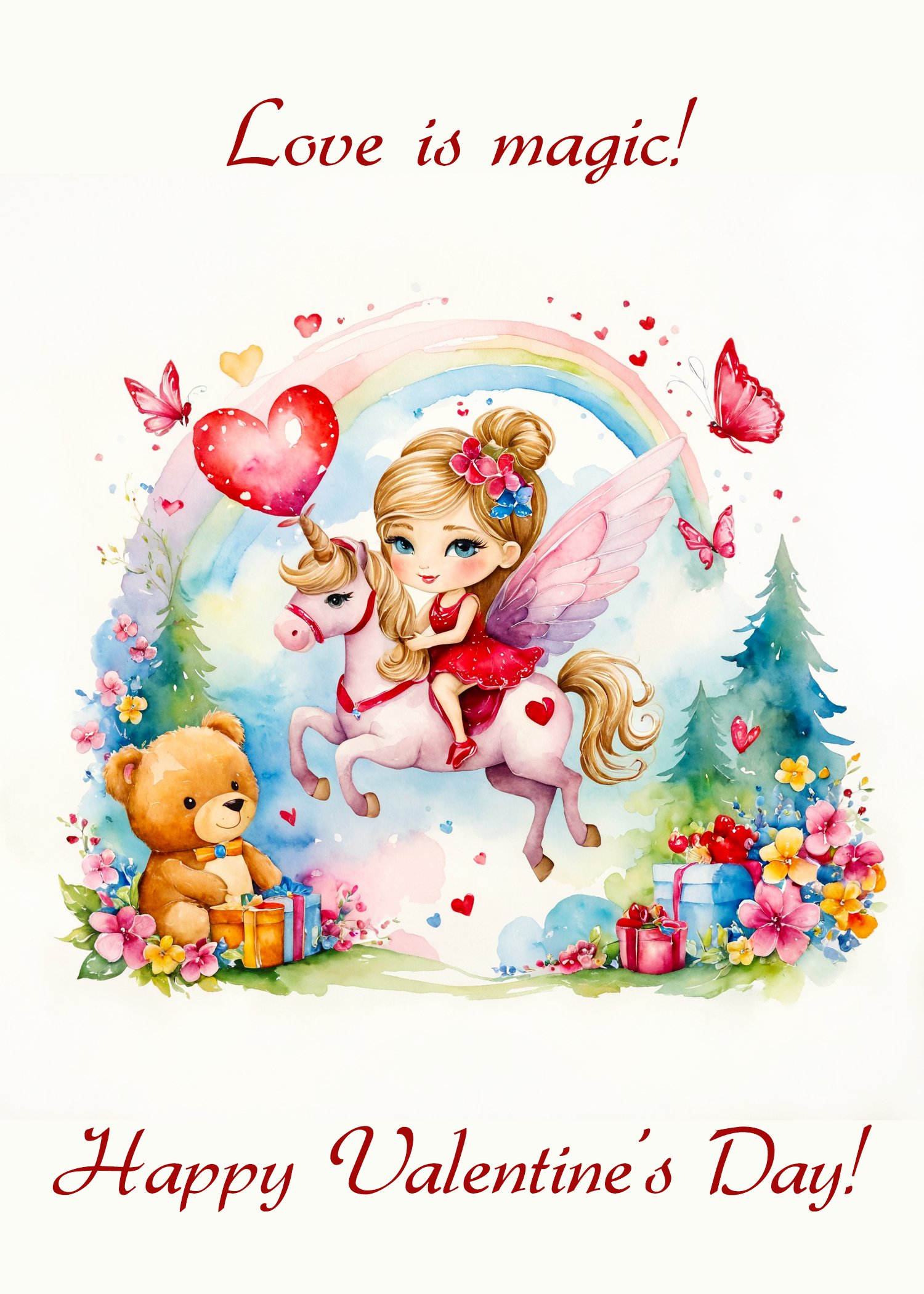 Love's Magic: Valentine's Day Greeting Card Png