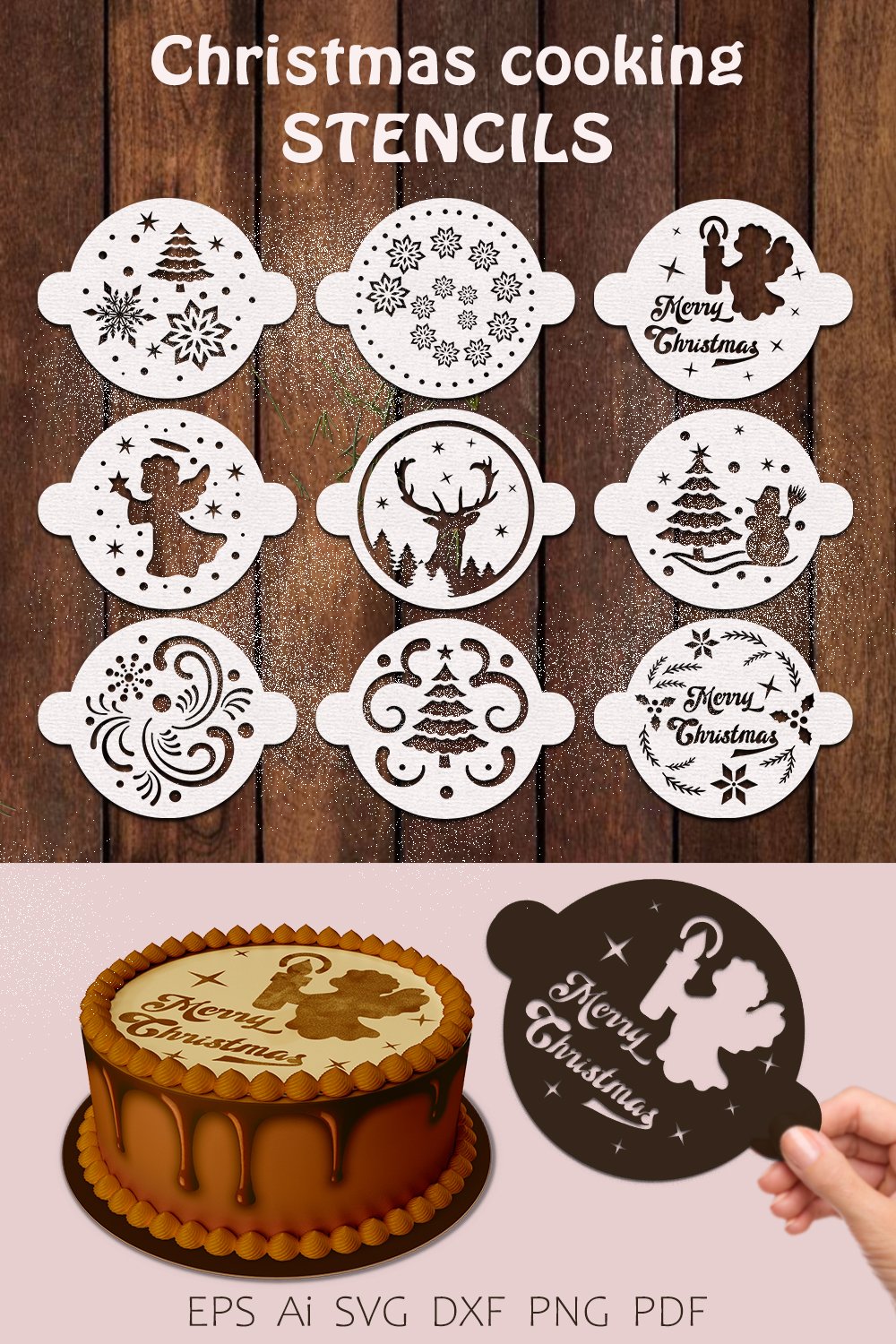 Christmas Cooking Stencils/SVG