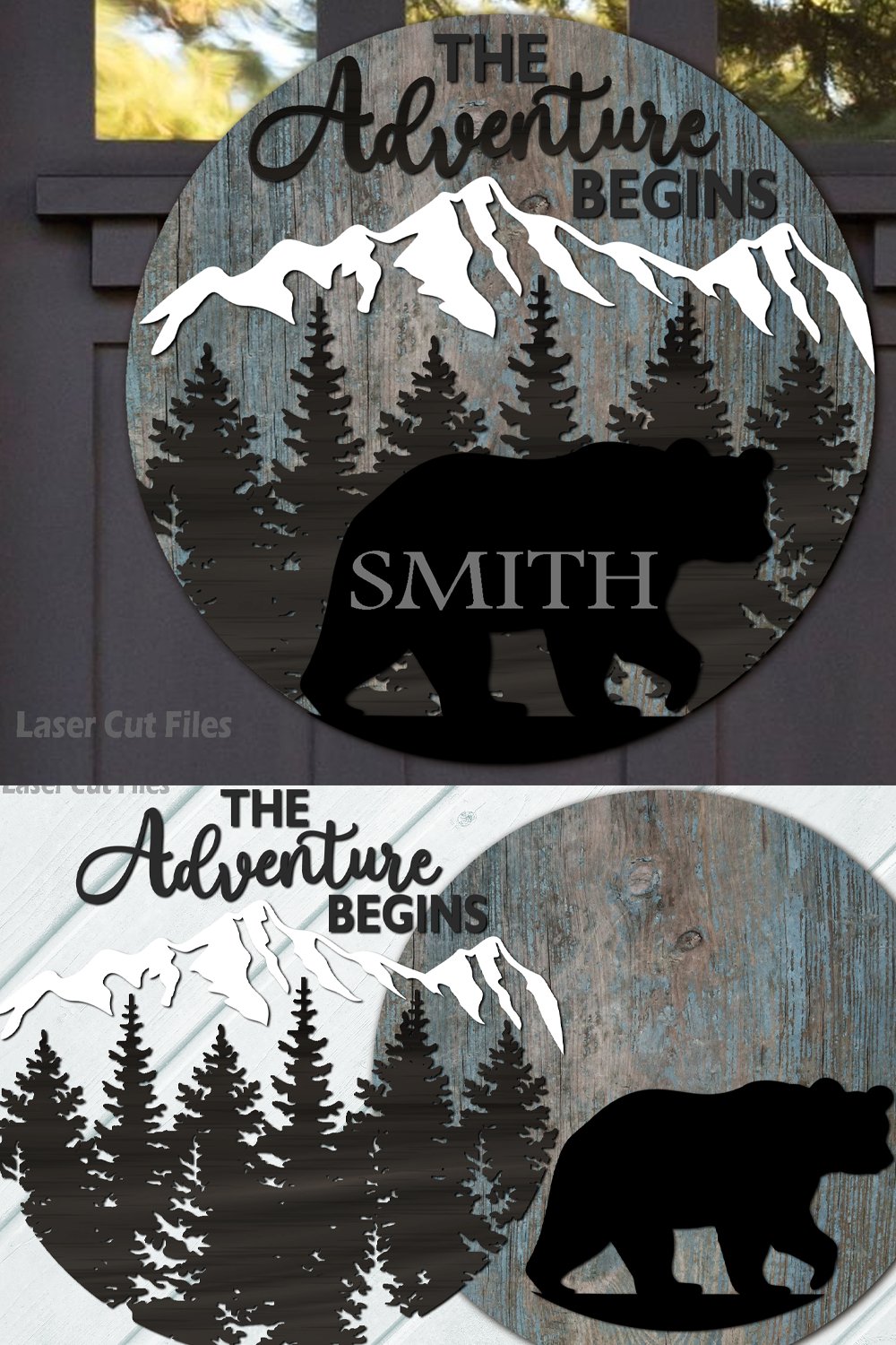 Bear SVG Laser Cut Files | Mountain SVG | Adventure SVG