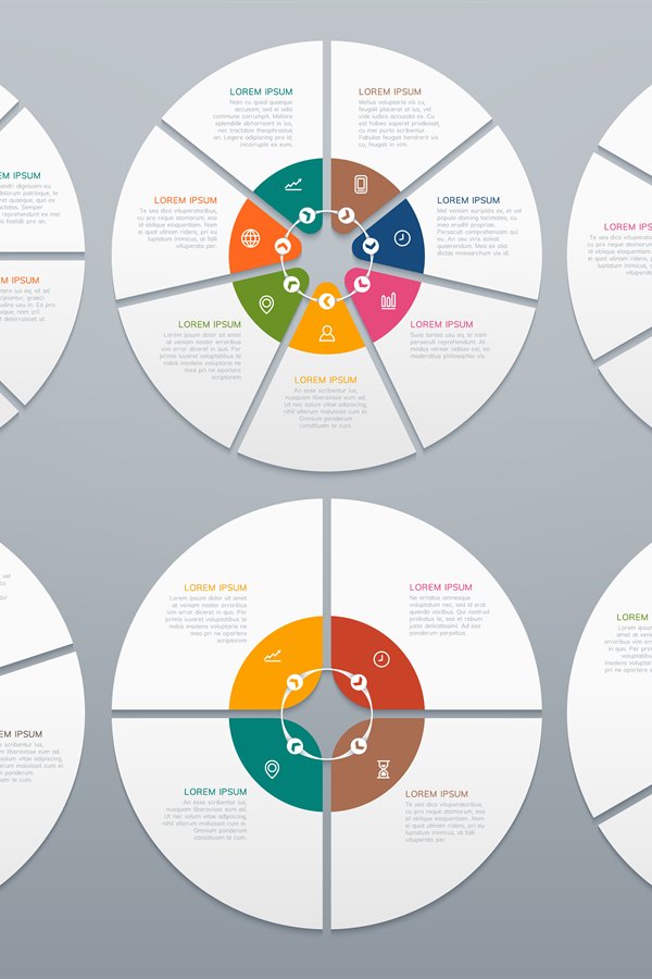 Circle infographic. Round diagram of process steps, circular