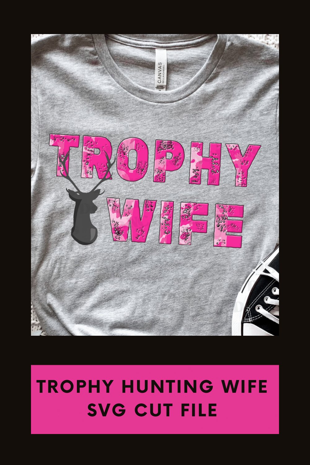Pink Camo Grunge Trophy Hunt Wife PNG
