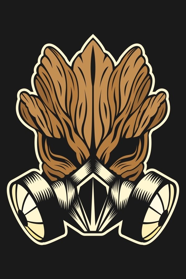 GAS MASK MONSTER WOOD (1013658)