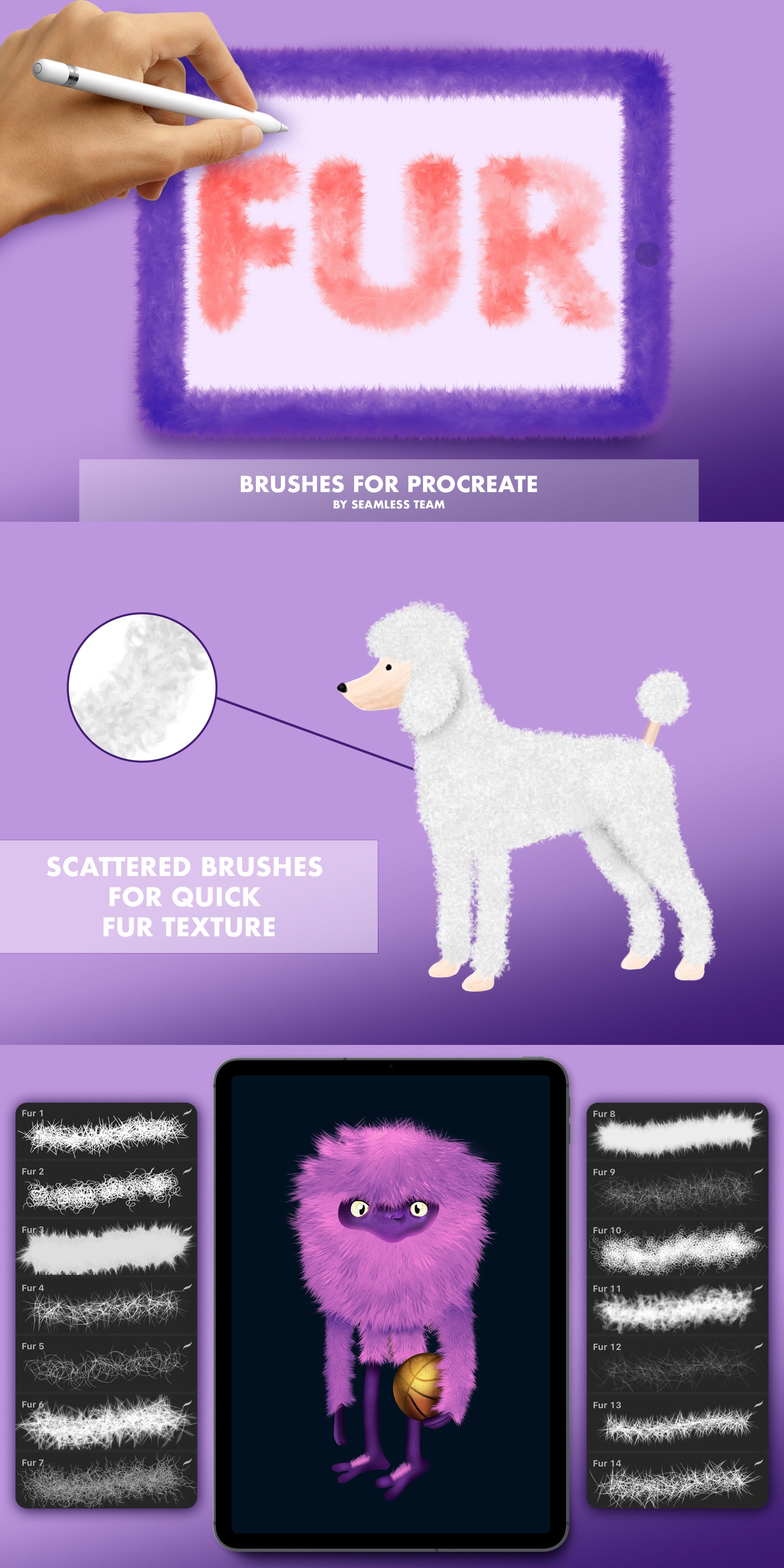 FUR BRUSHES FOR PROCREATE (194770)