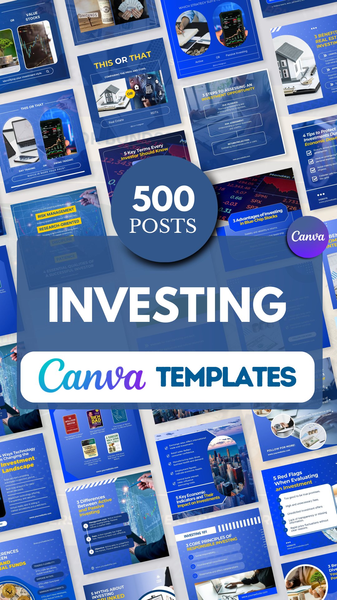 500 Investing Posts - Social Media Templates