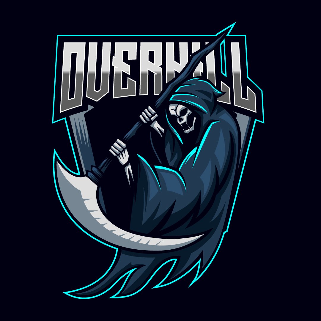 Angry Reaper E-sport logo design template