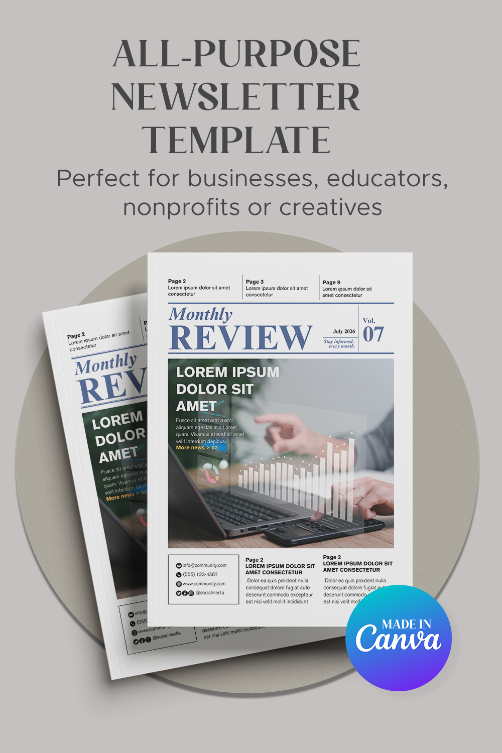 All-Purpose Newsletter Template for Canva