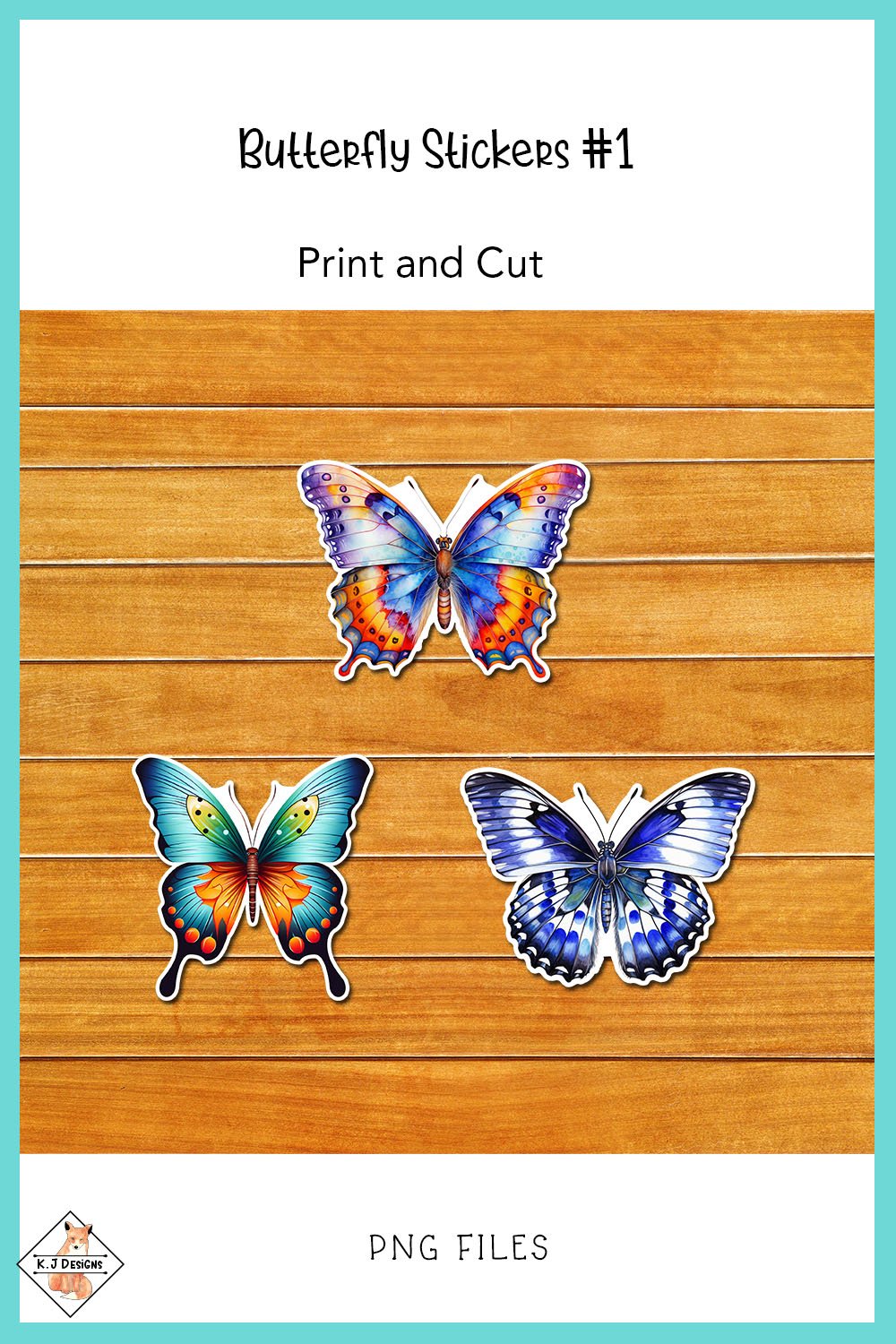 Butterfly Stickers #1 | Print and Cut