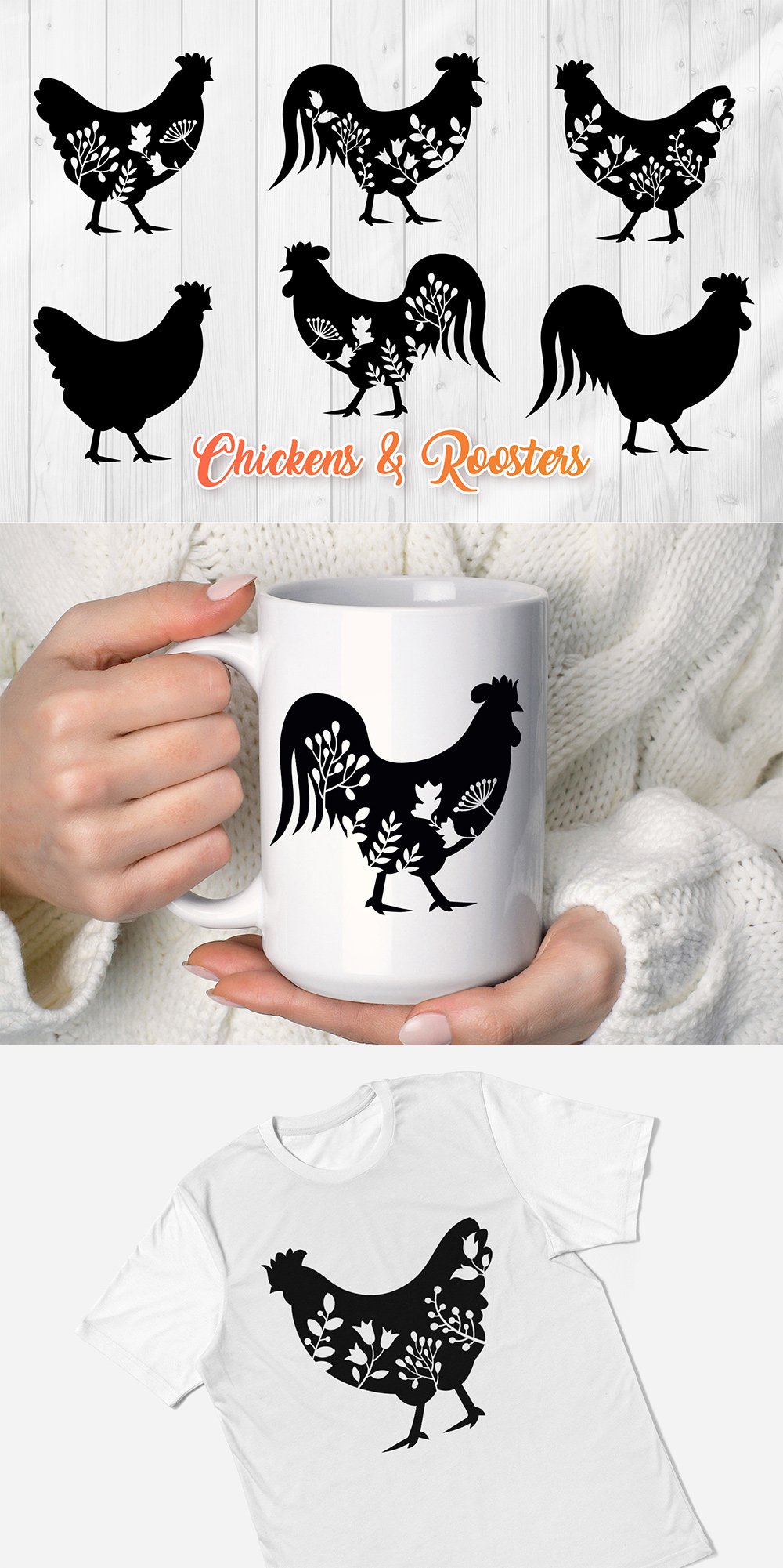 Chicken SVG & Rooster Clipart Bundle
