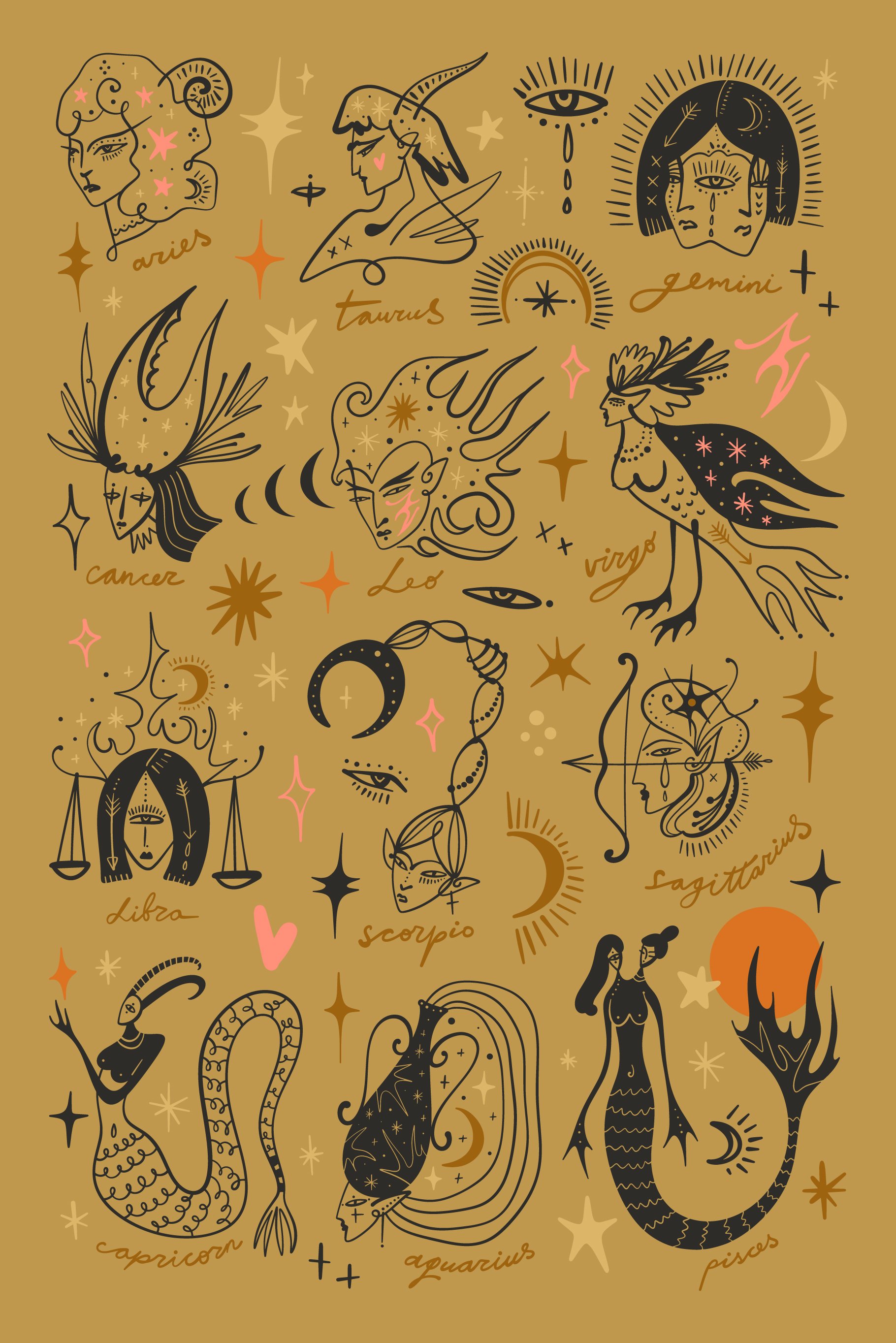 Weird Zodiac Symbols Bundle