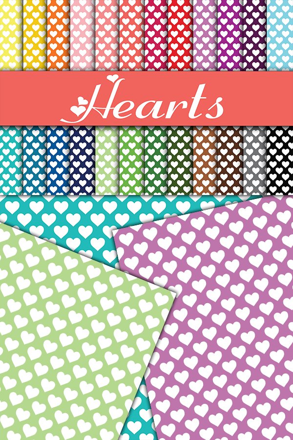 Hearts Digital Paper (37340)