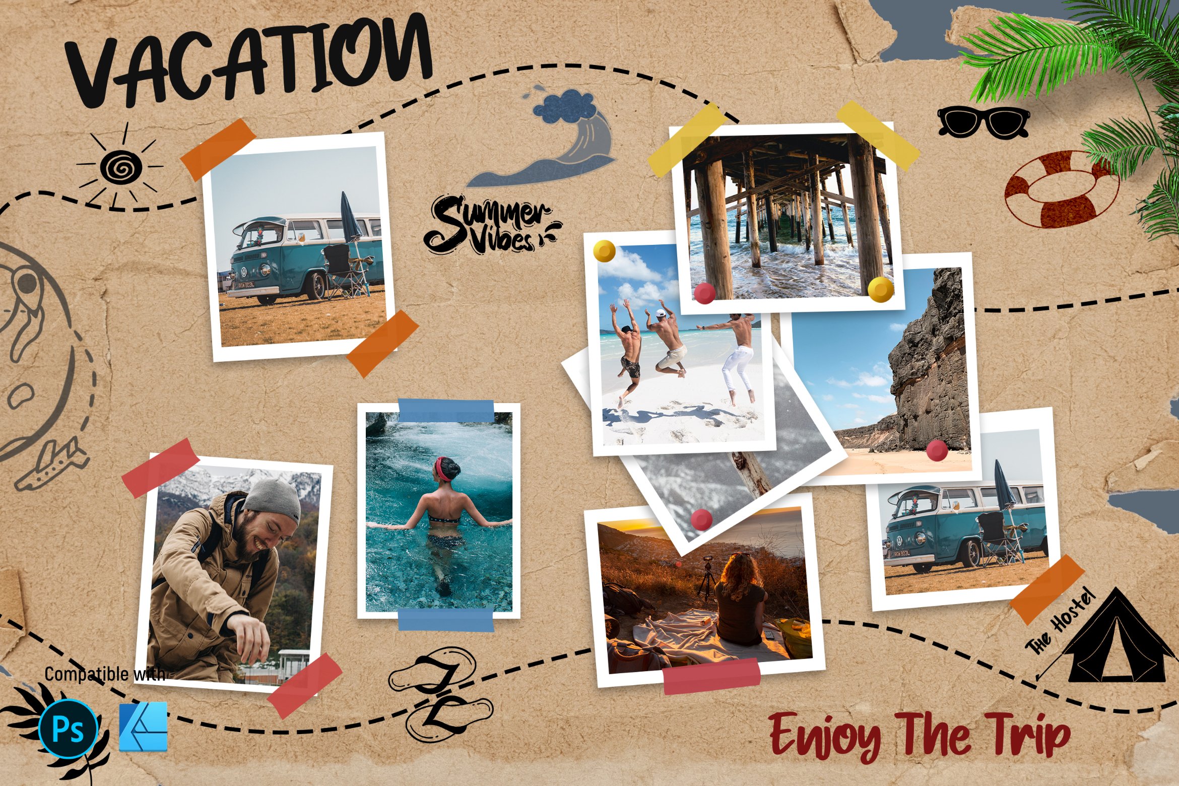 Vacation Moodboard | Mockup