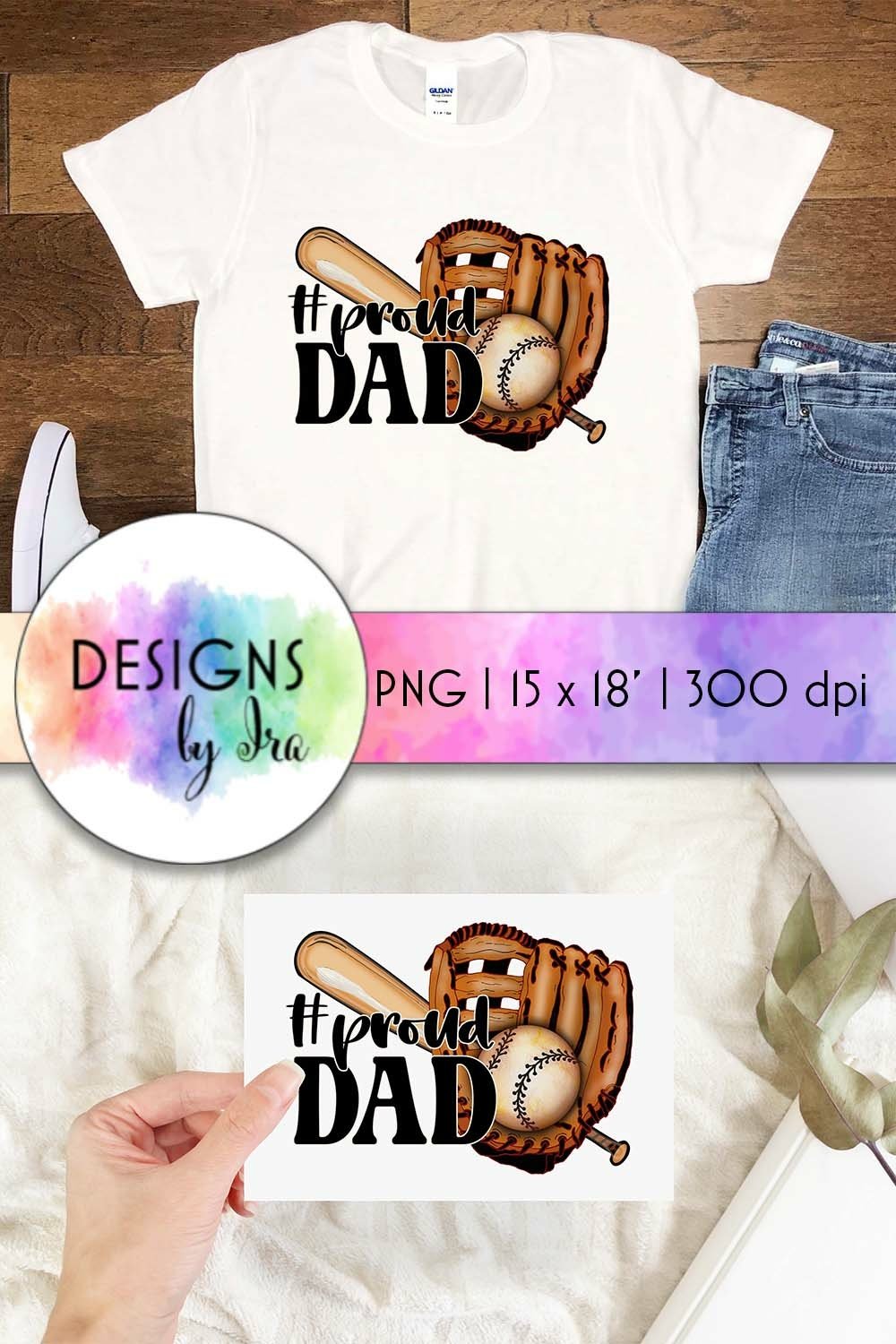 Baseball DAD Sublimation | Proud Baseball DAD Print