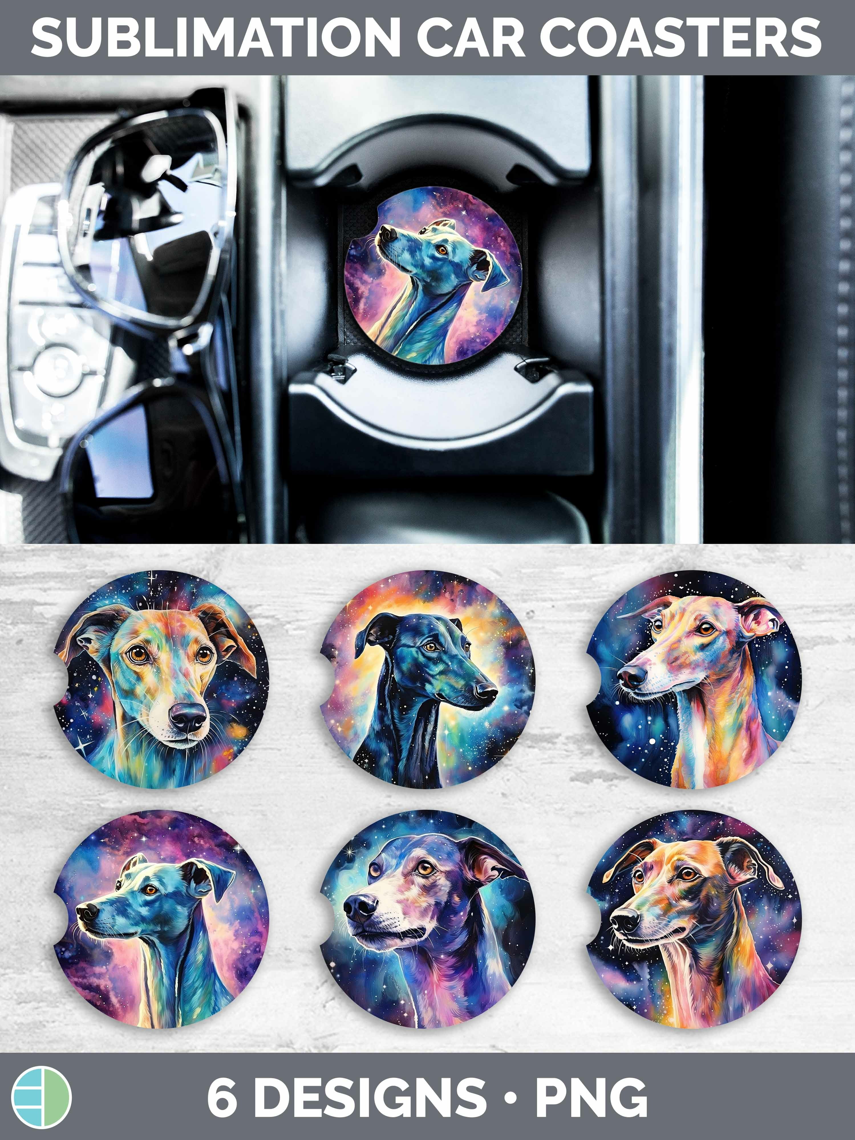 Galaxy Greyhound Dog Car Coaster | Bundle Coaster Designs