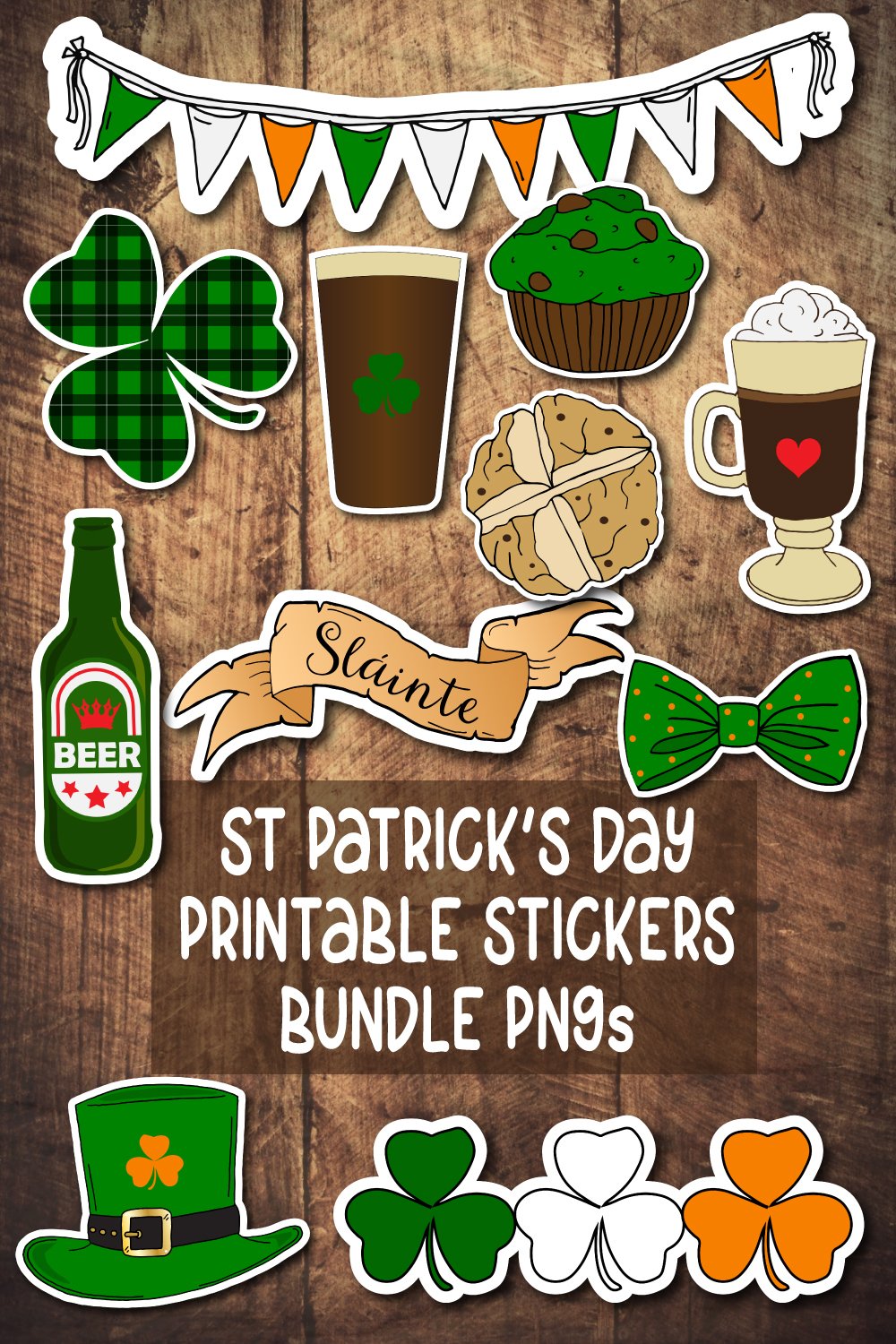 St Patricks Day Stickers, Irish Stickers, Printable Stickers