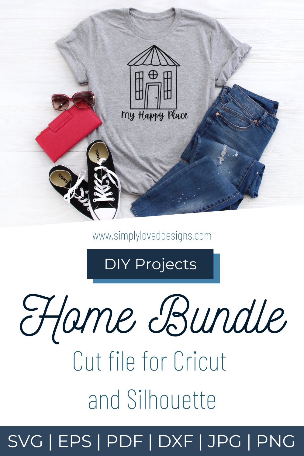 House Clip Art Bundle SVG file: 5 hand drawn illustrations