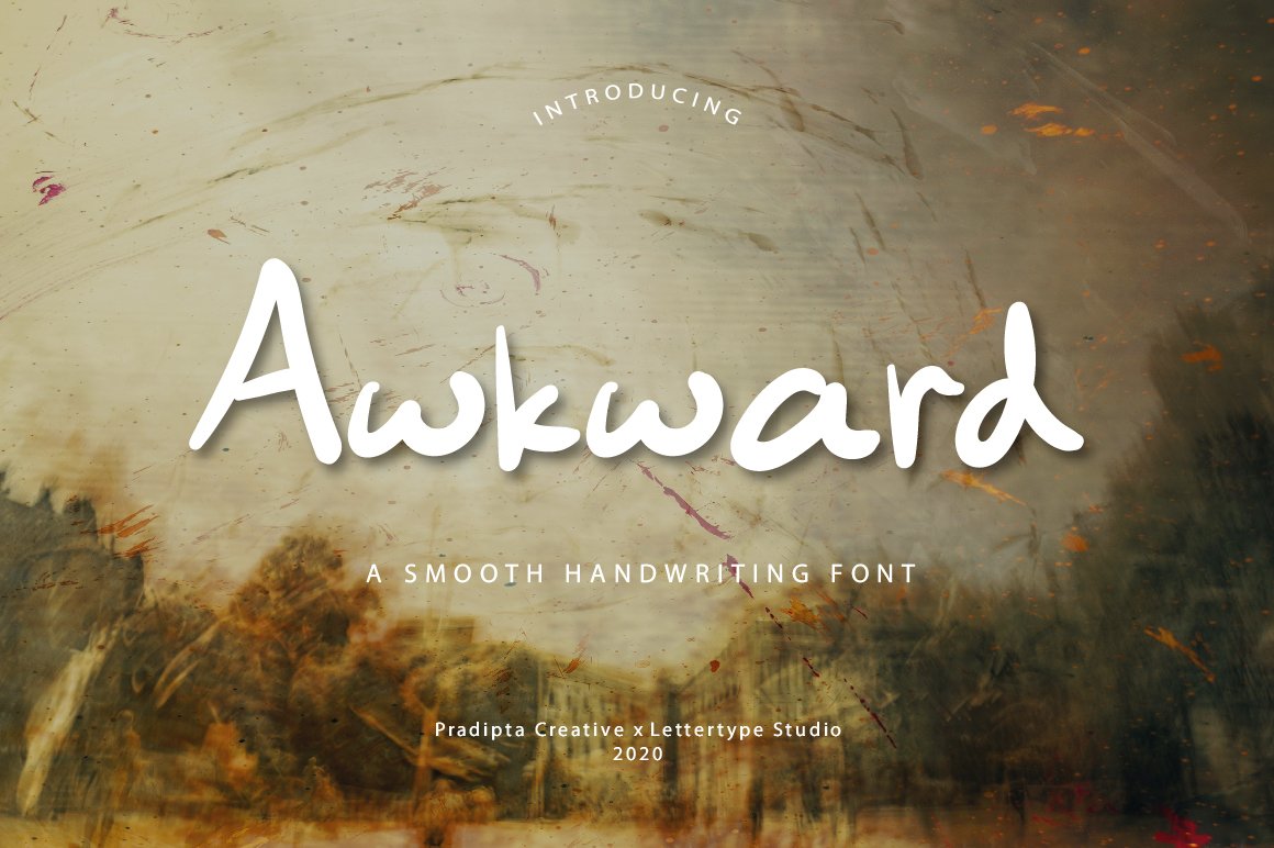 Awkward Handwriting Typeface (1058179)