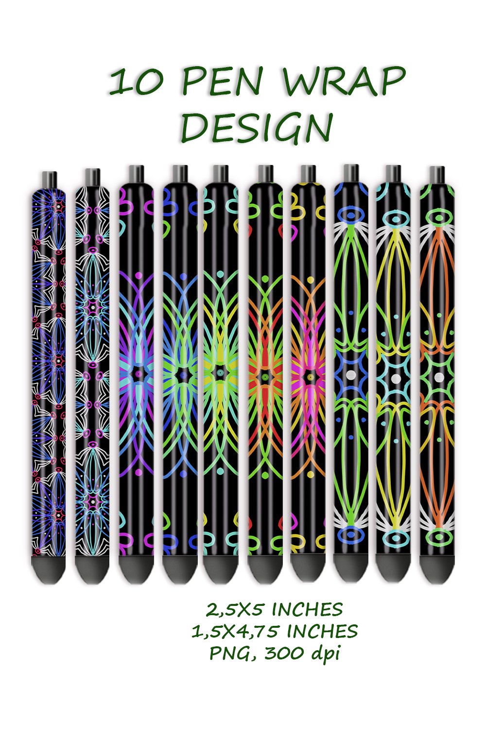 Ornamental Pen Wrap Design Bundle.v19