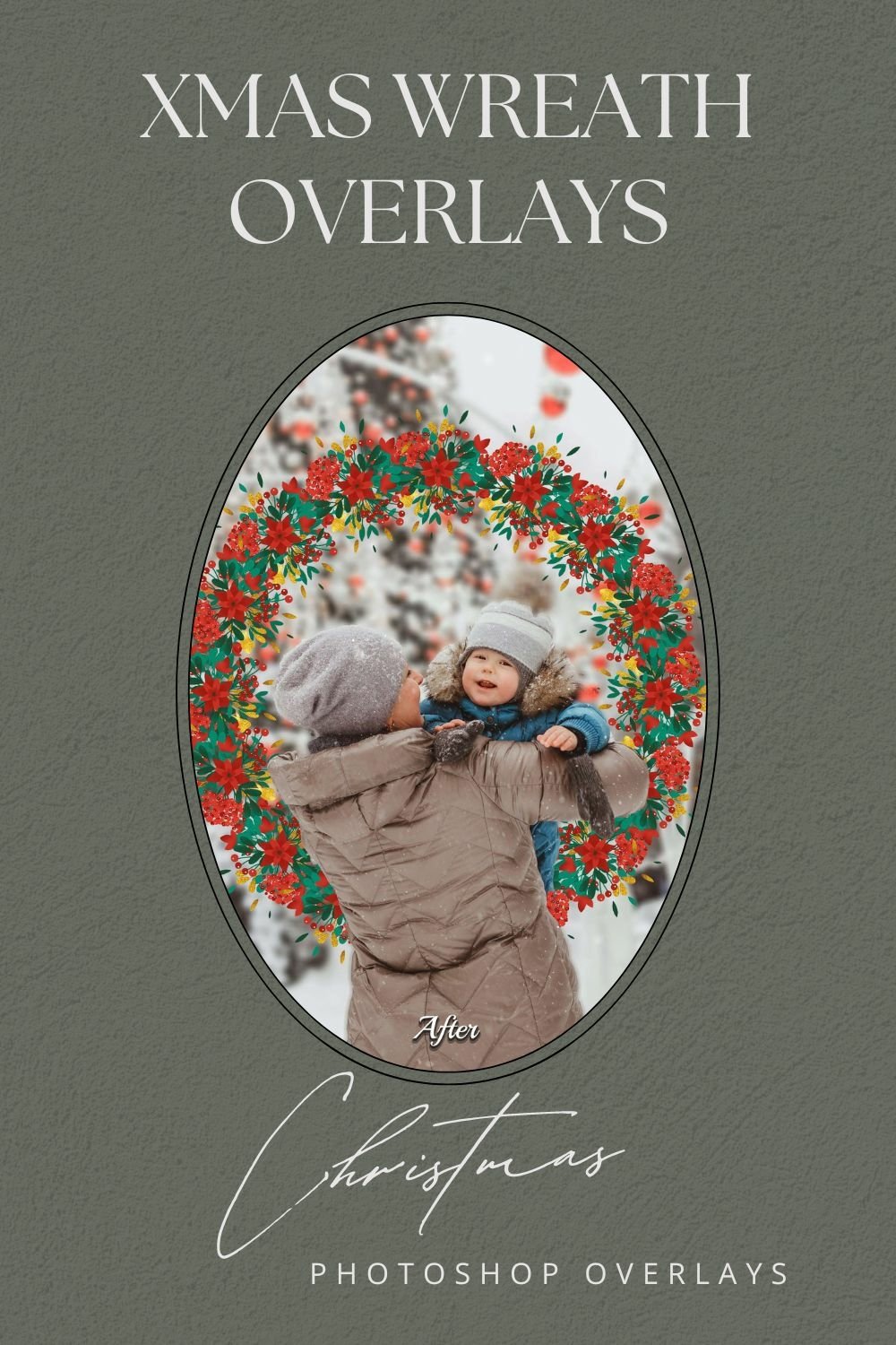 66 Xmas Wreath Photoshop Overlays