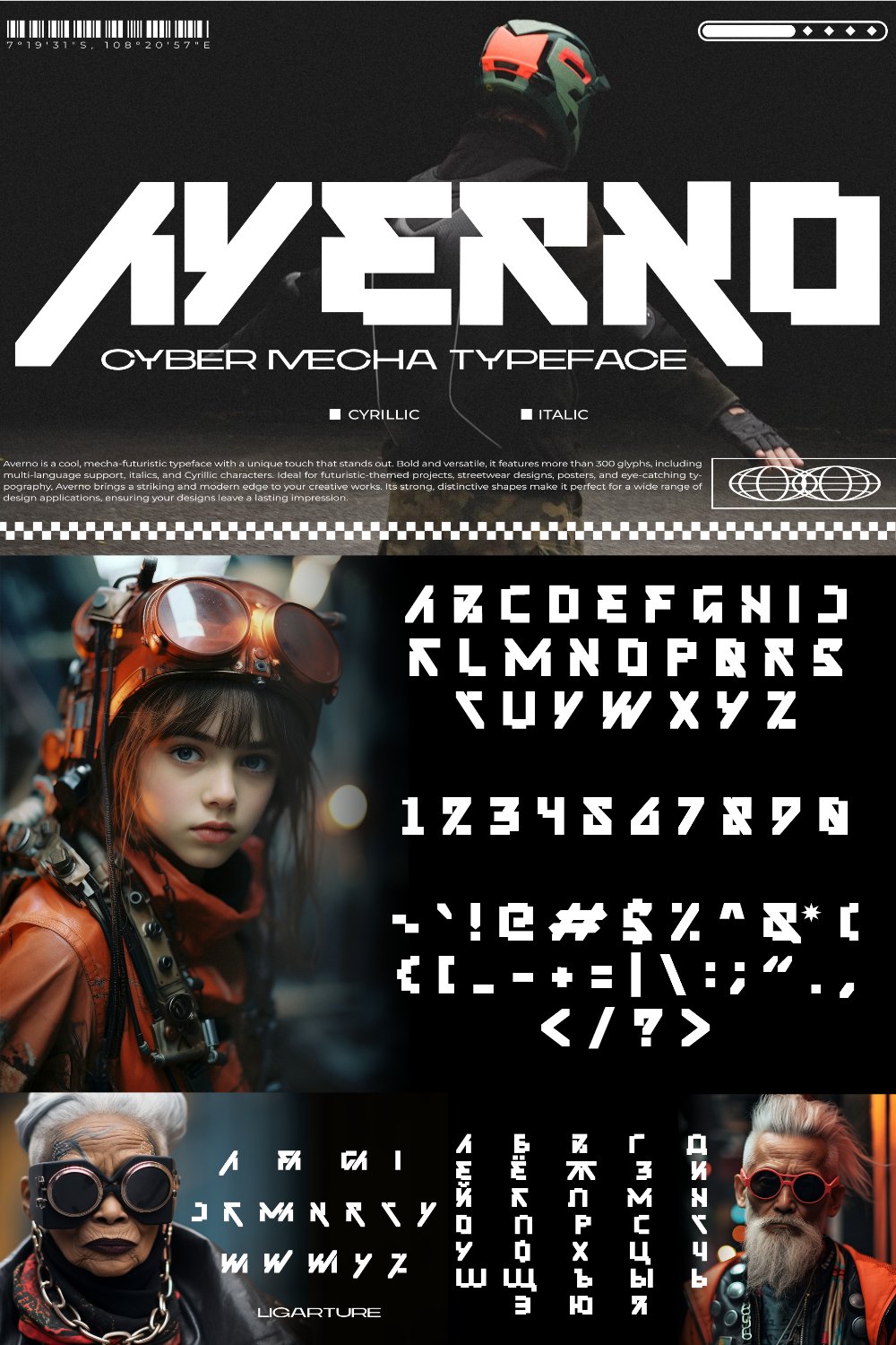 Averno - Cyber Mecha Typeface