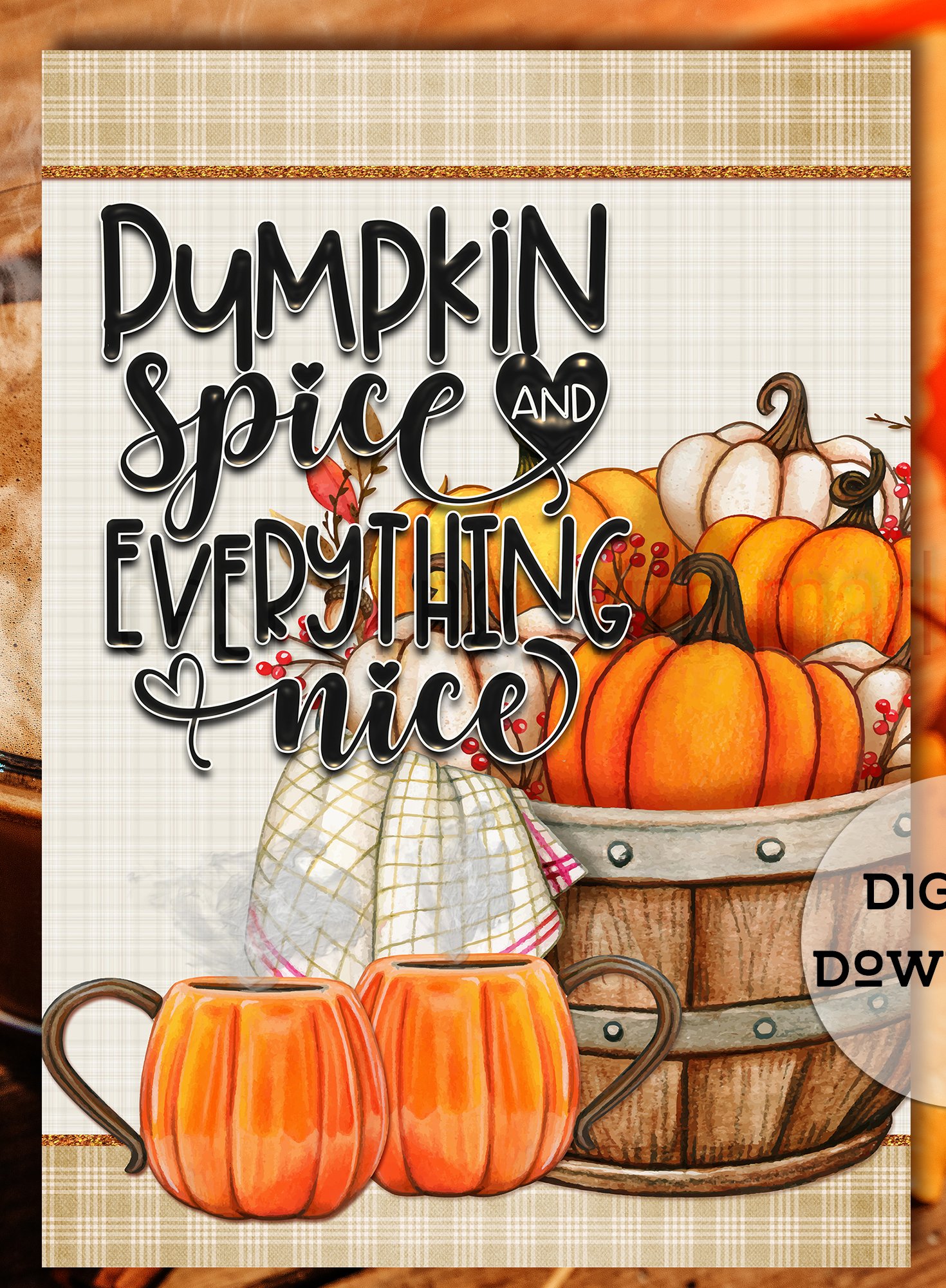 Pumpkin Spice and Everything Nice 5x7 Greeting Card