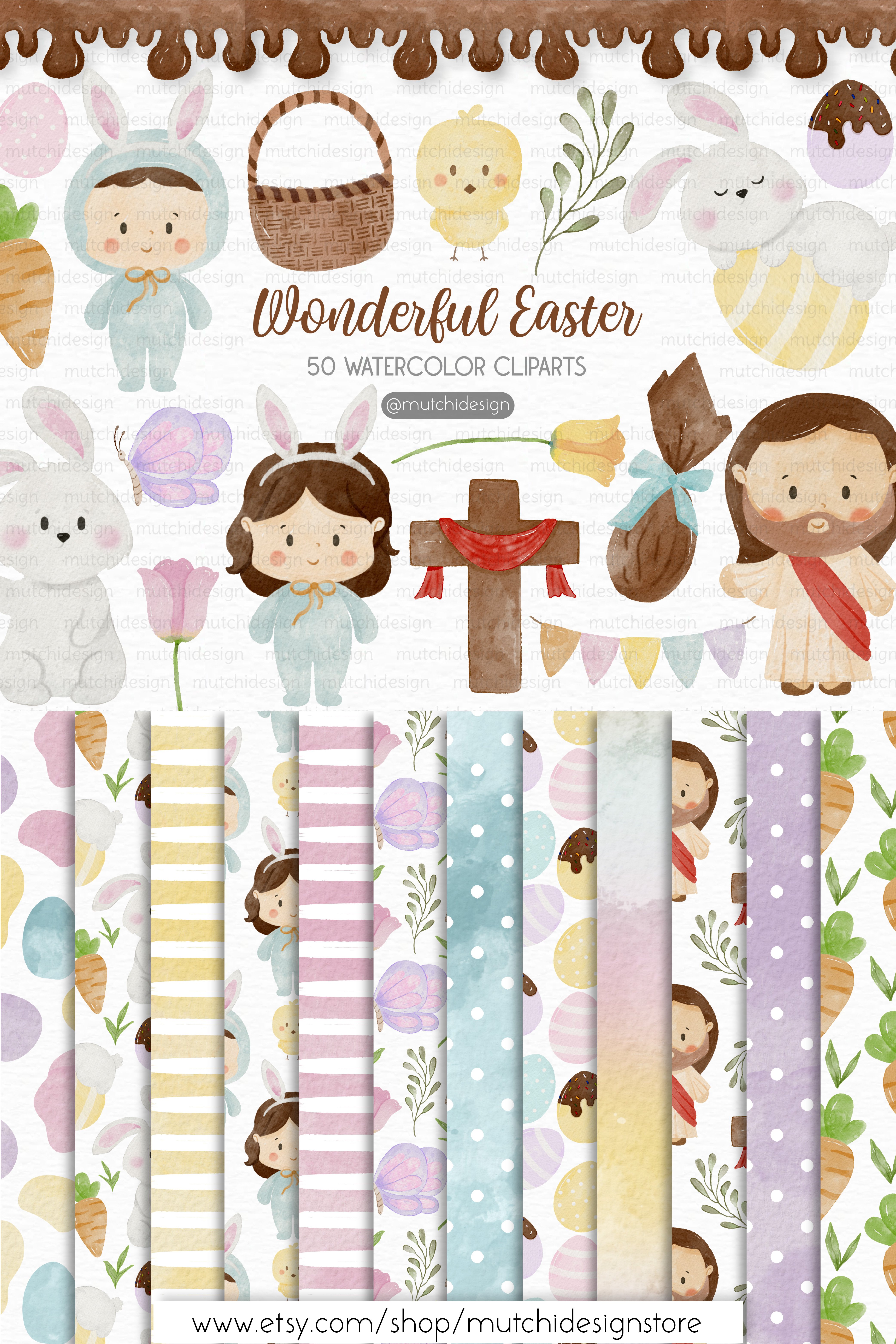 Easter | Watercolor Digital Papers