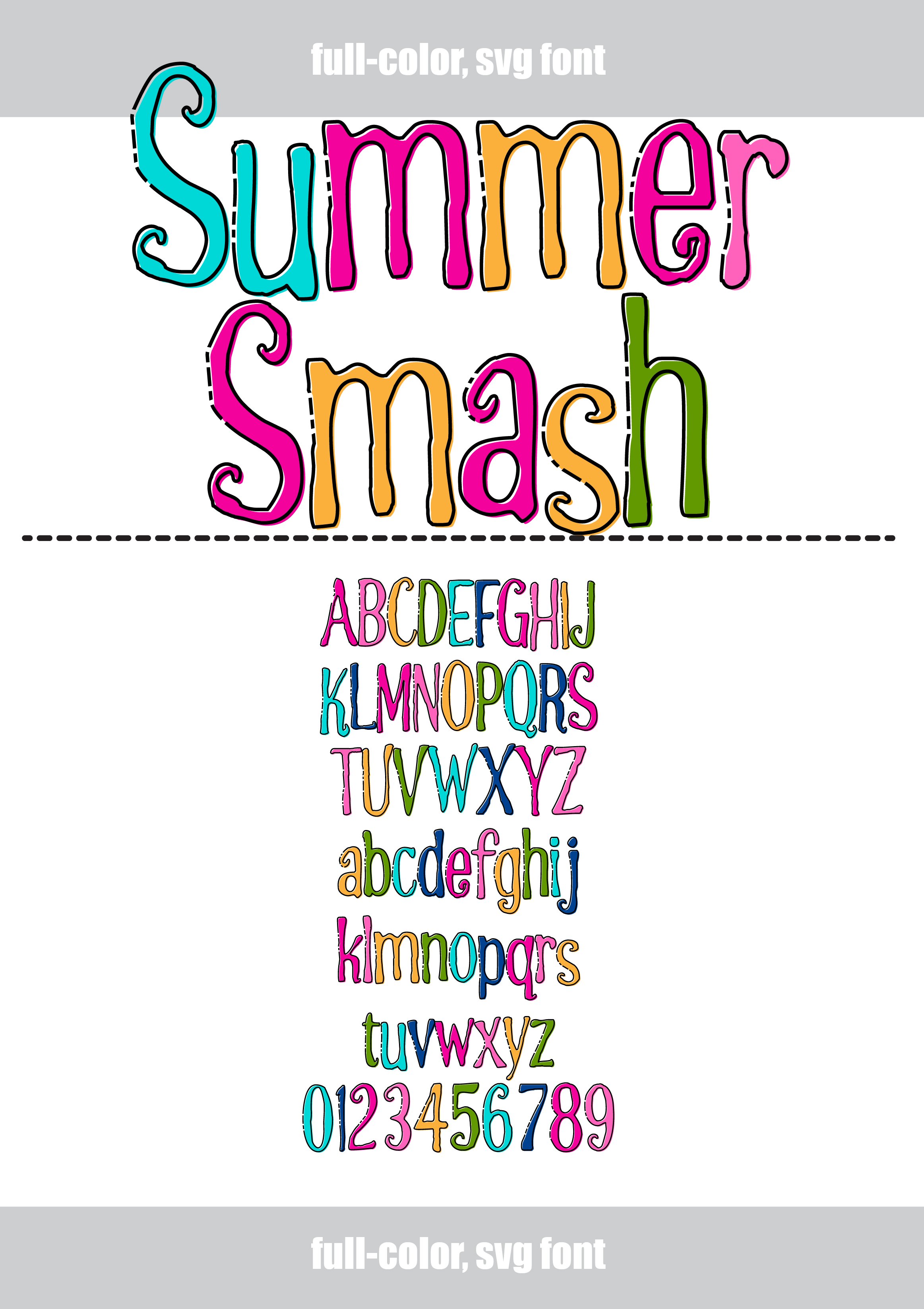 Summer Full Color SVG Font