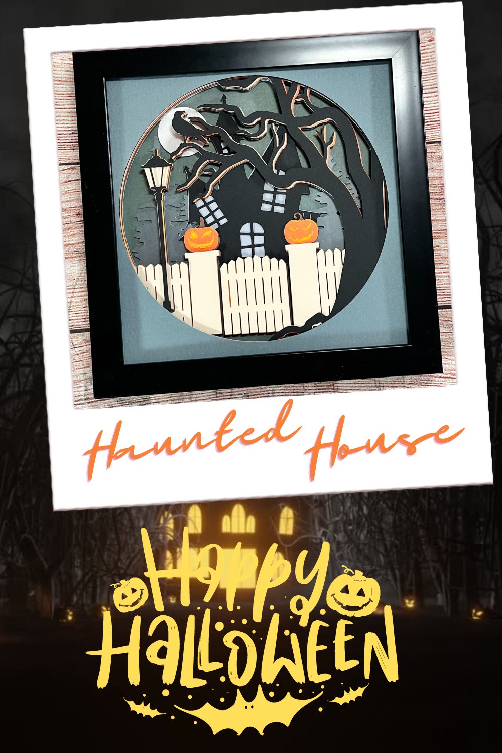 Halloween Svg Shadow Box, 3D Layered Halloween Silhouettes
