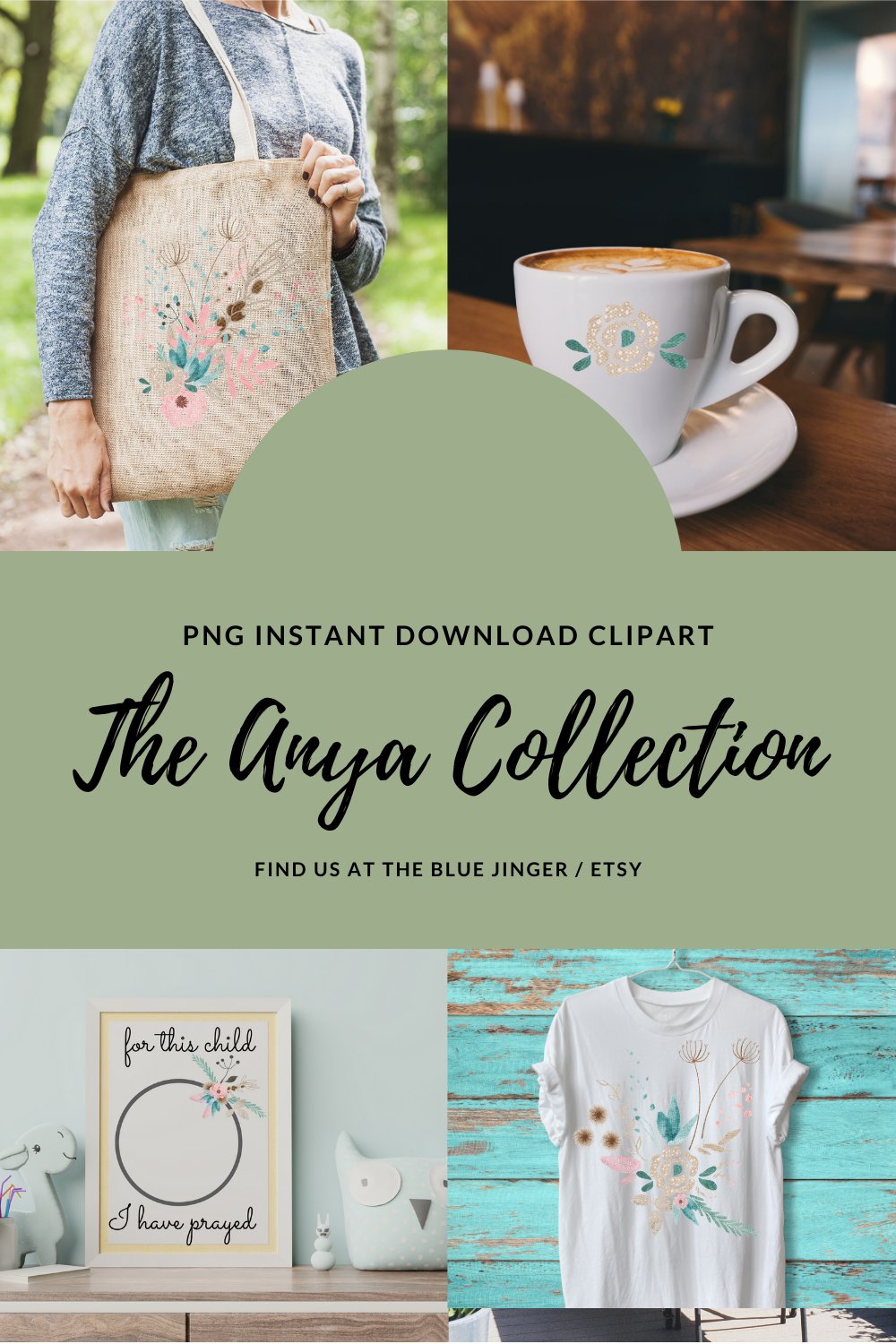 The Anya Collection - watercolor floral png graphics