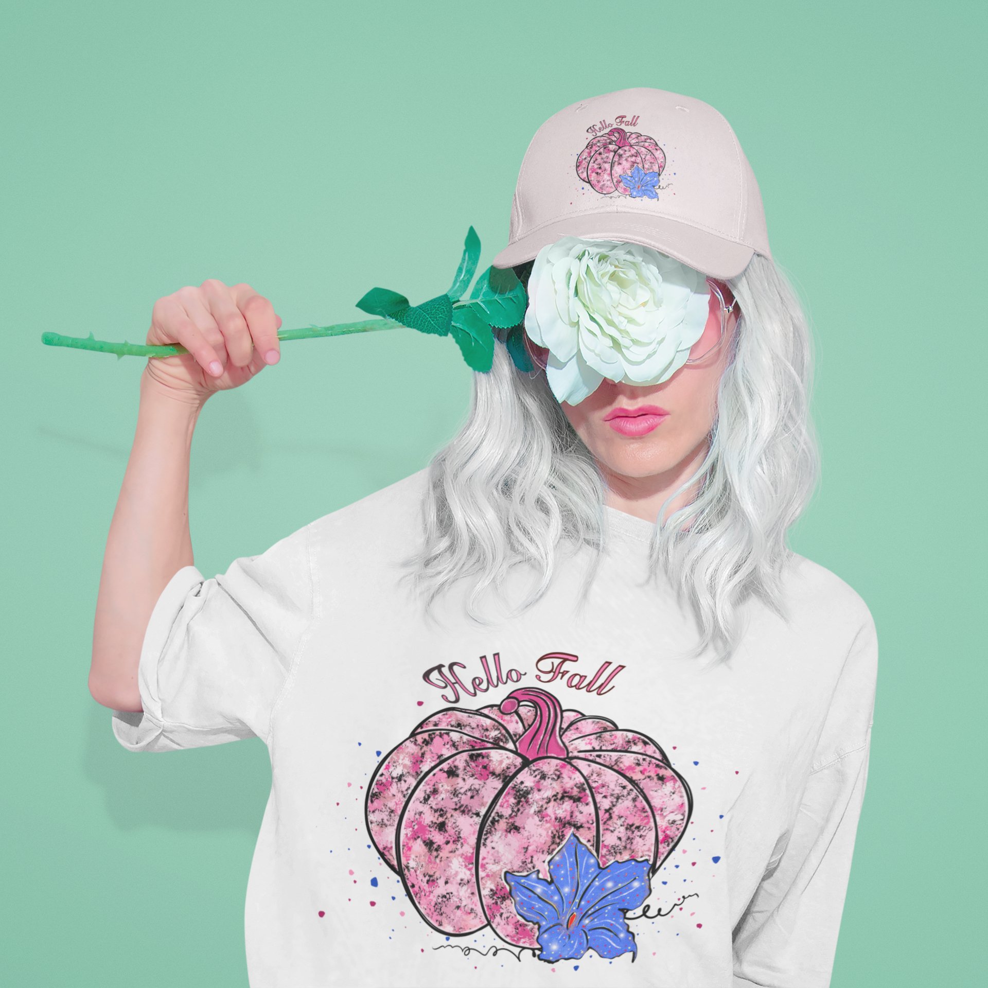 Pink Fall Pumpkin Transparent Background PNG