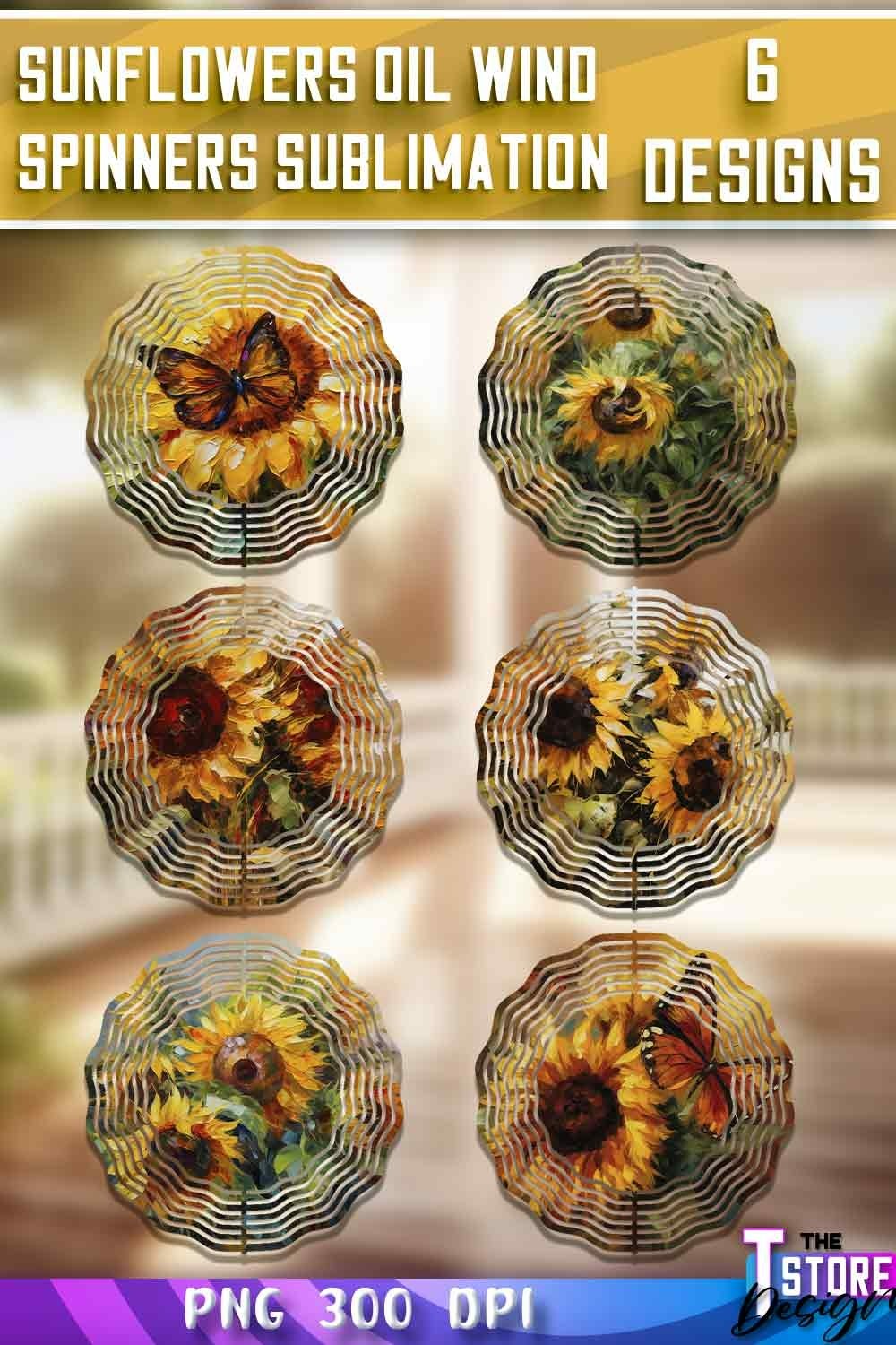 Sunflowers Oil Wind Spinners Sublimation|Oil (3080227)