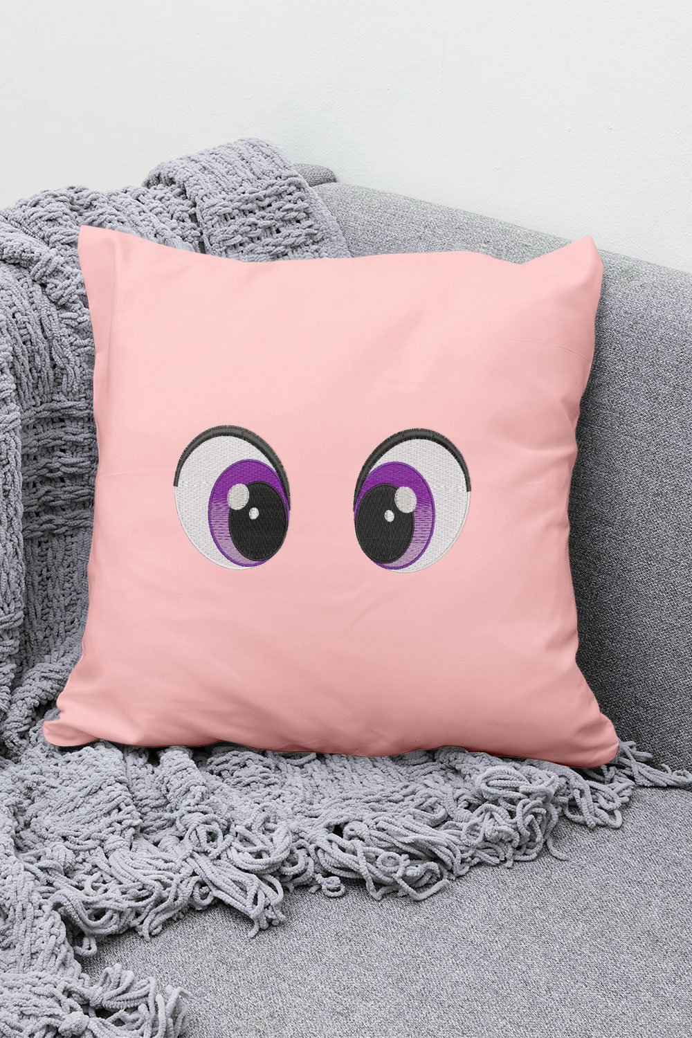 Gradient Cartoon Eyes Embroidery File