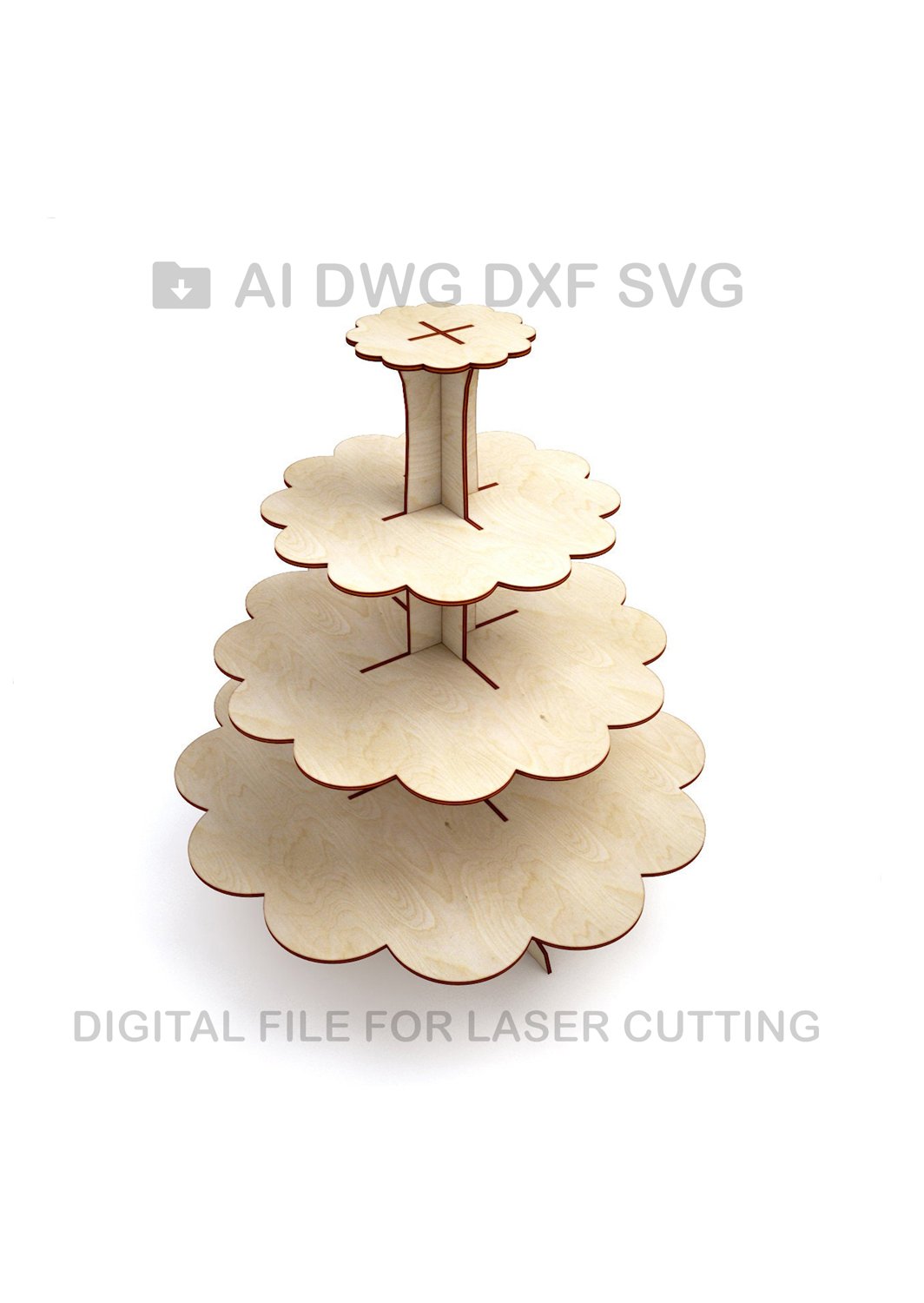 Cake stand vector for CNC svg vector file, vector (1941060)