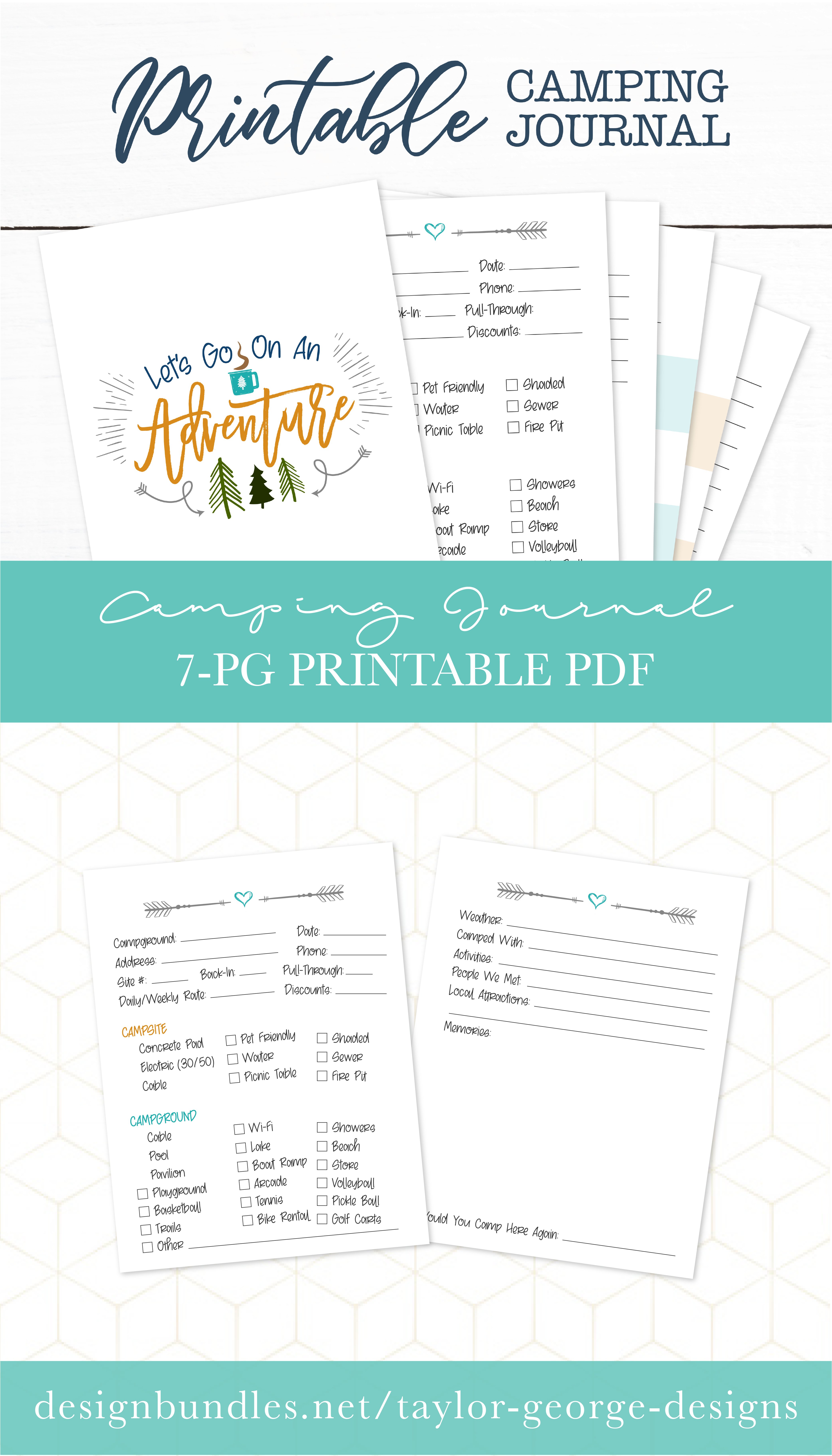 Camping Journal RV Logbook Printable
