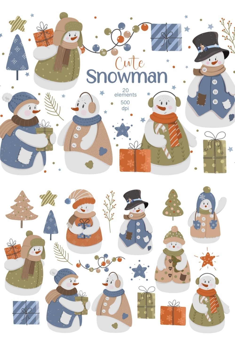 Cute Snowman Clipart (2952744)