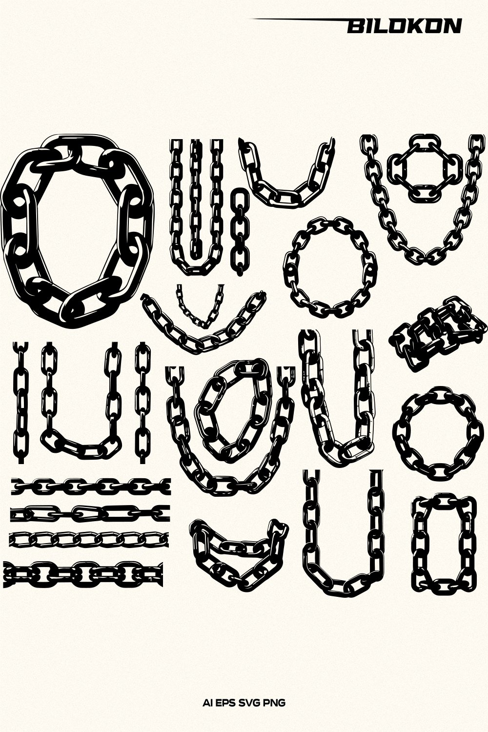 Chains Textures SVG BUNDLE, Chain Vector Illustration