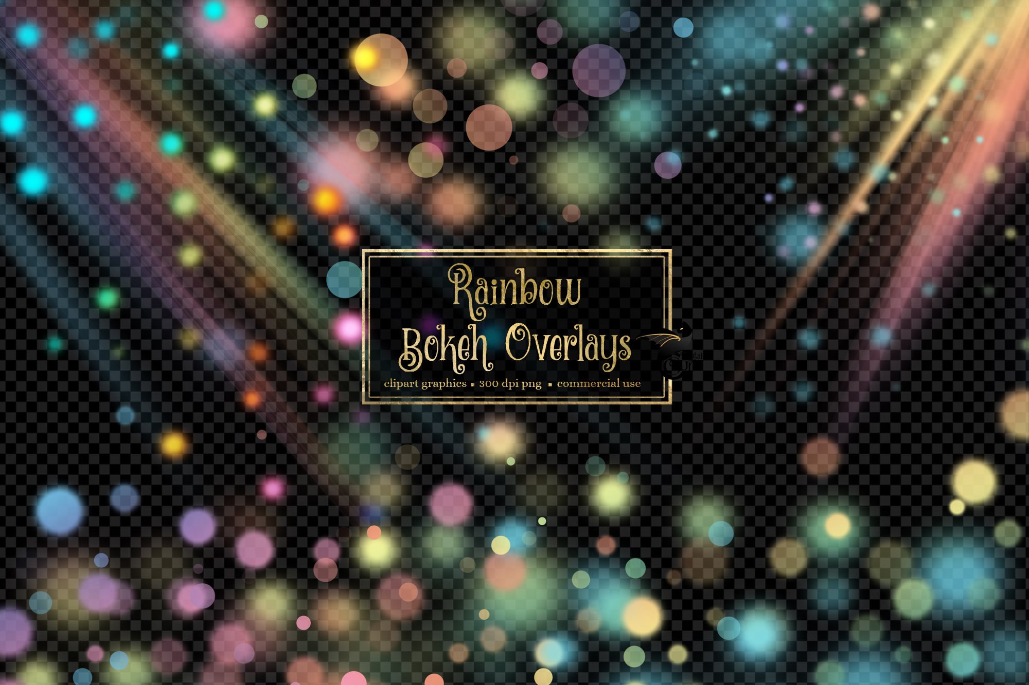 Rainbow Bokeh Overlays