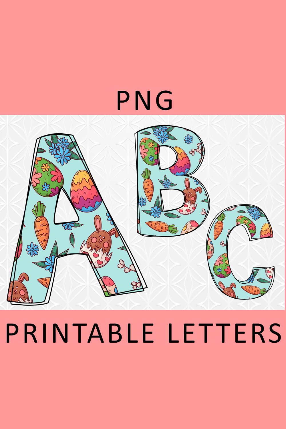 Easter doodle alpha, Easter letters png