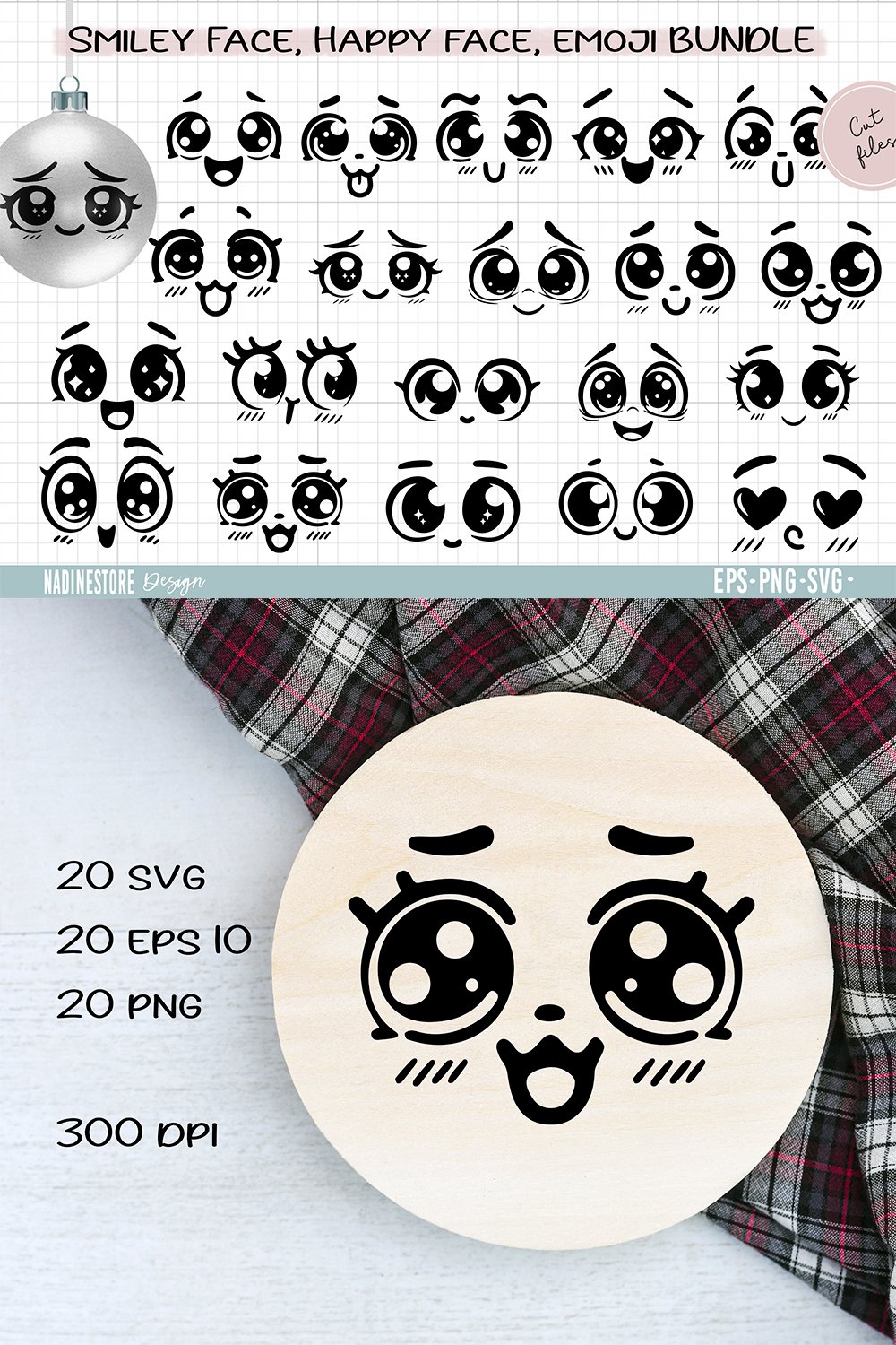 Smiley Face, Happy face, emoji Svg Files BUNDLE.