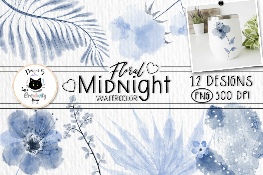 Watercolor Flower Clipart | Floral Sublimation Bundle