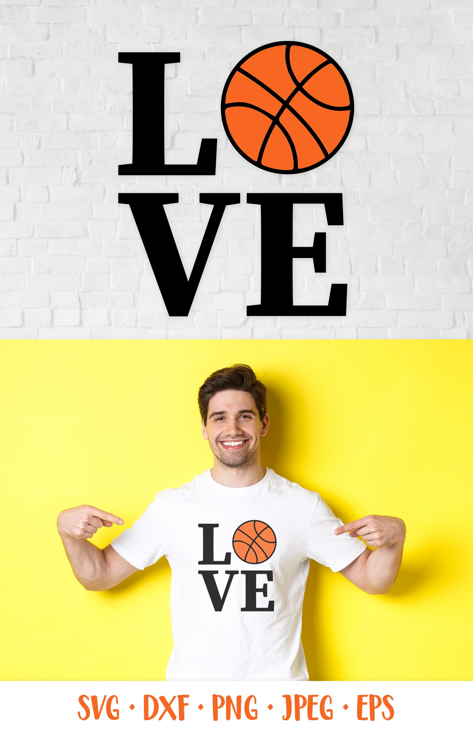 Love basketball ball SVG. Sports cut file