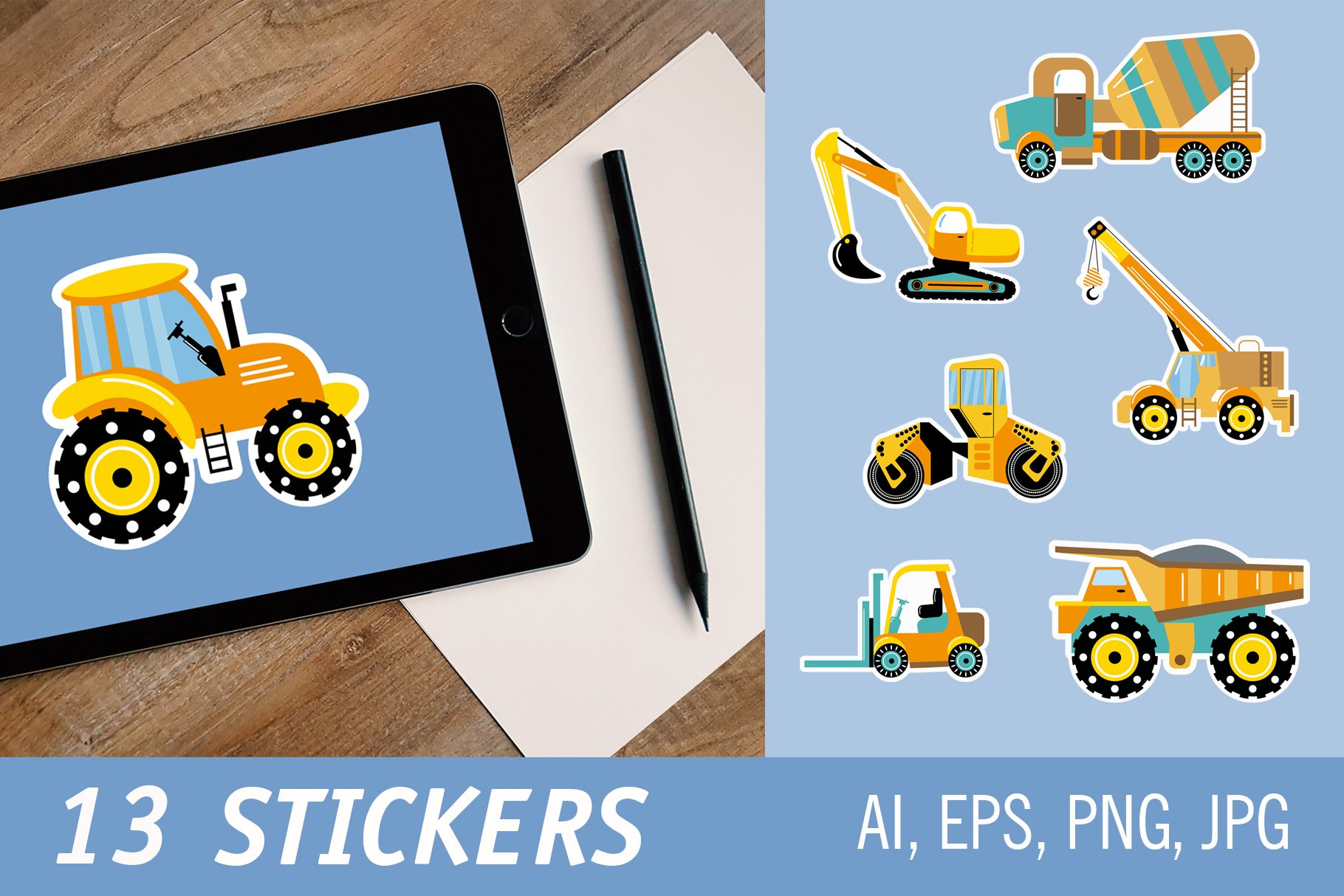 Stickers - construction machines (1275944)