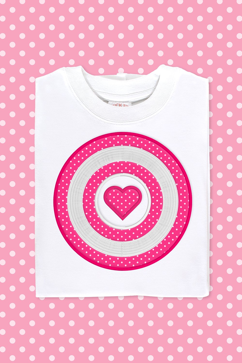 Love Target Applique Embroidery File