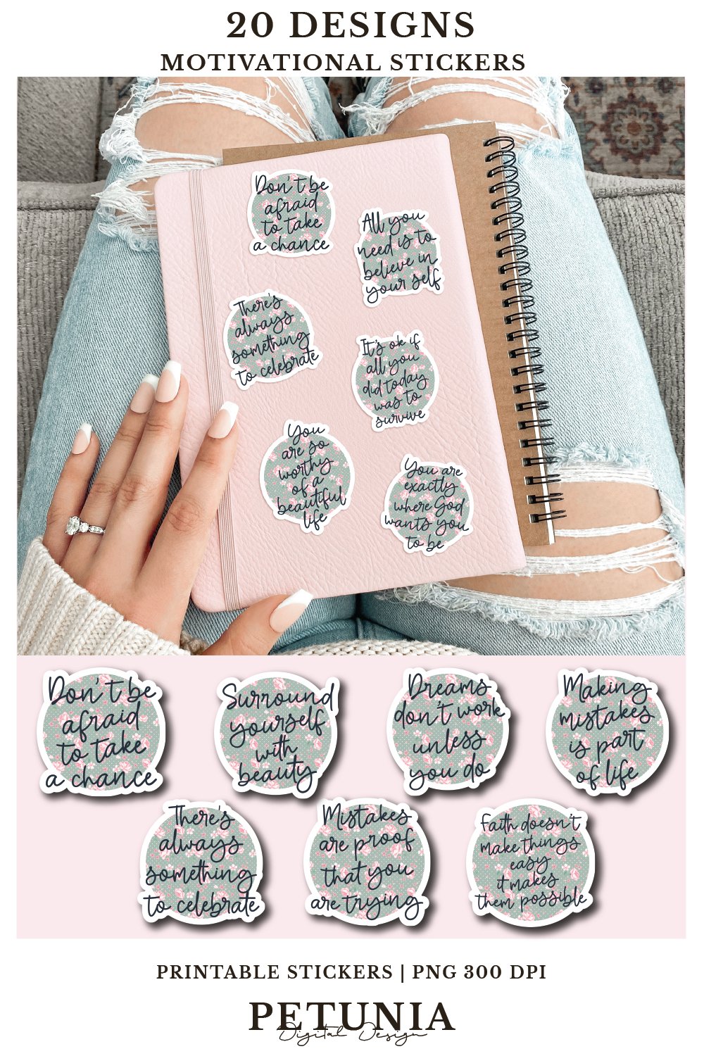 Motivational Sticker Bundle | Printable Stickers Bundle