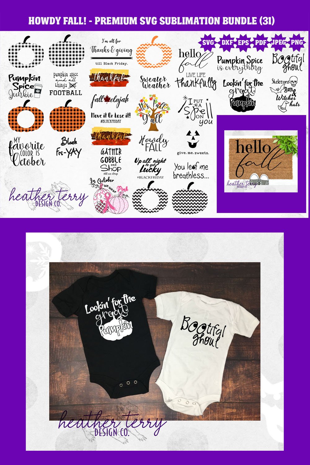 howdy fall cut file svg autumn fall sublimation bundle
