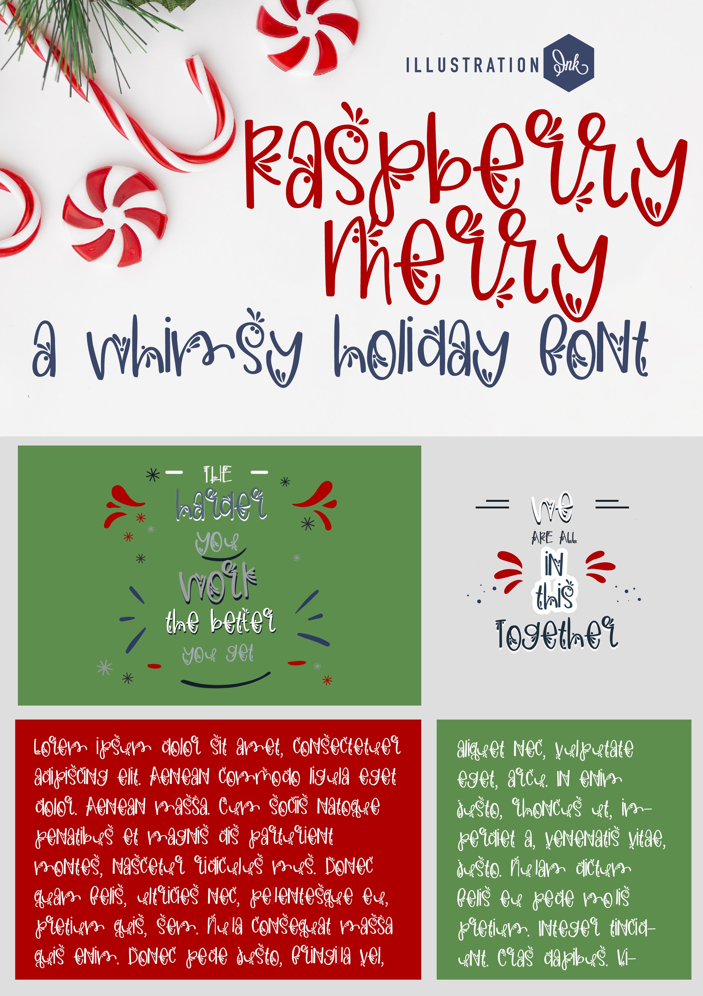 Hand-crafted, hand-written, Christmas script