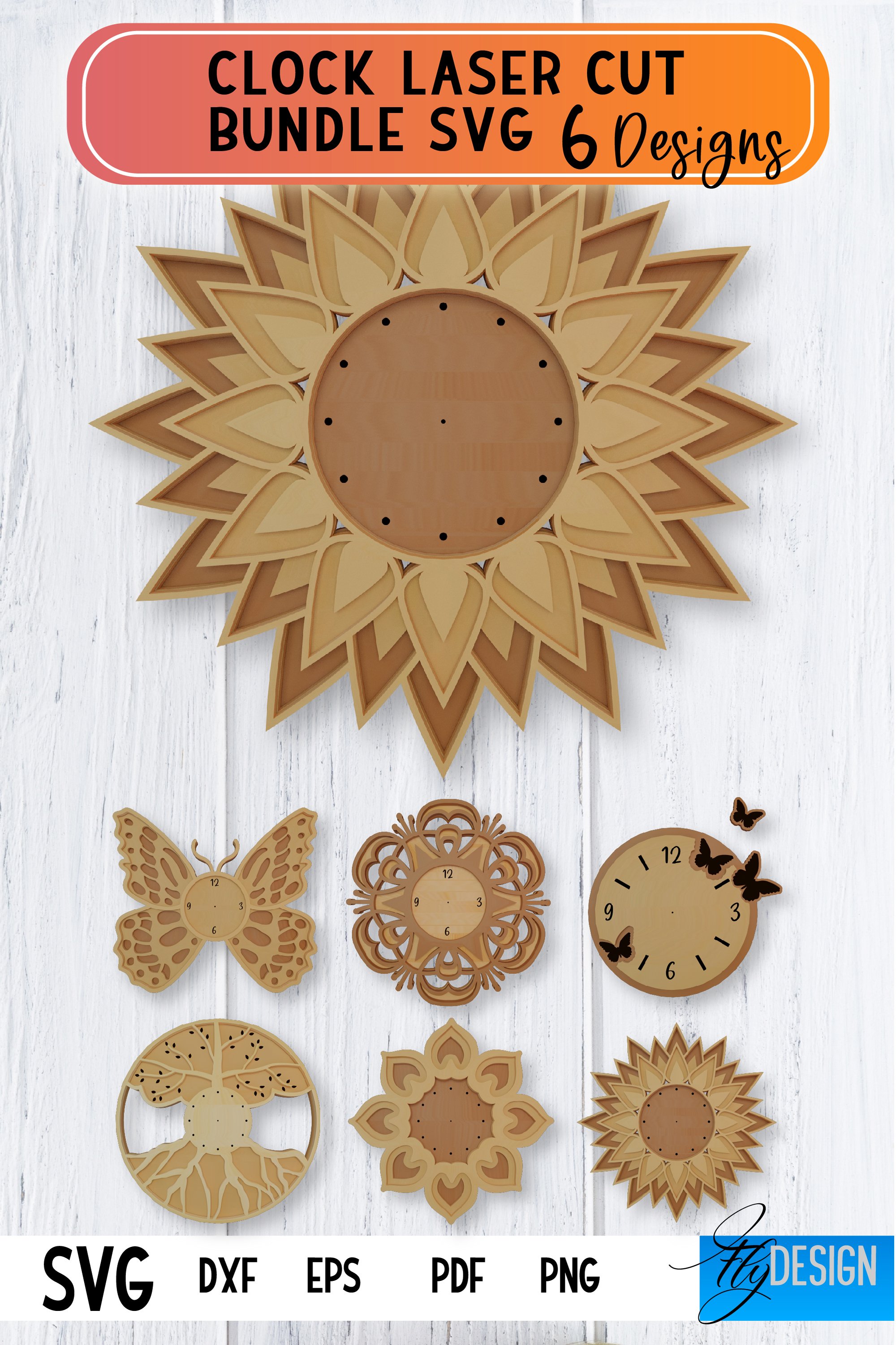 Clock Laser Cut SVG | Cut and Engrave