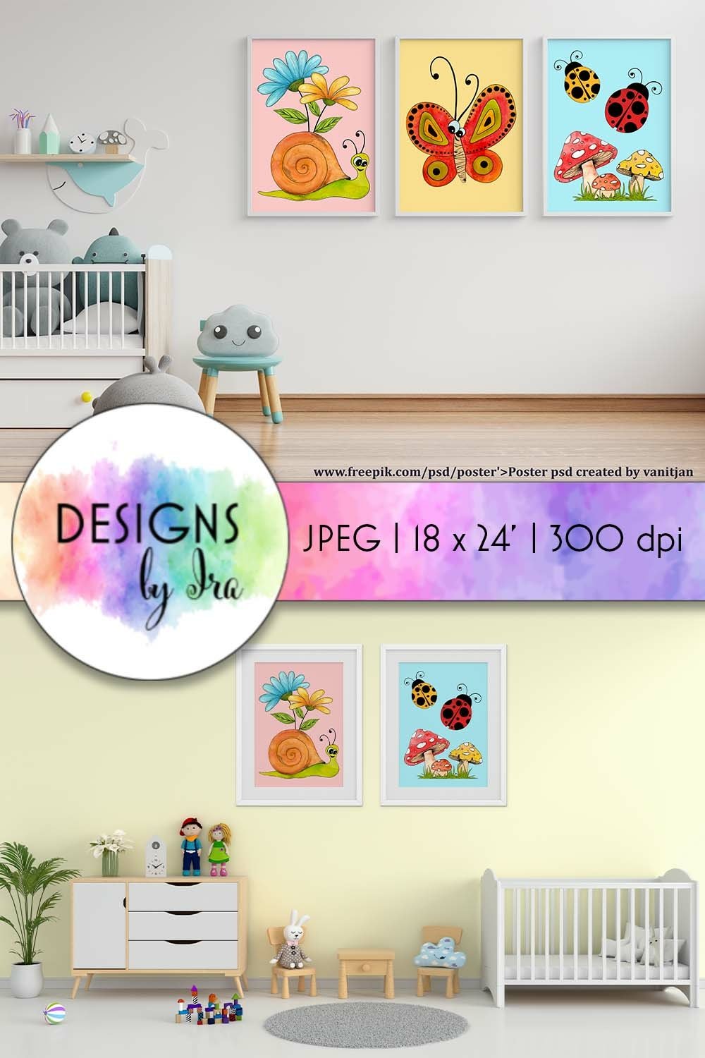 Nursery Prints | Baby Girl Nursery Posters | Butterfly Print