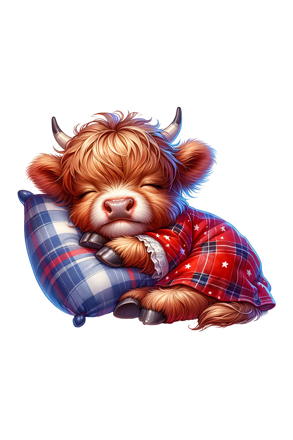 Highland Cow Sleeping Clipart, Animals Clipart (3487846)