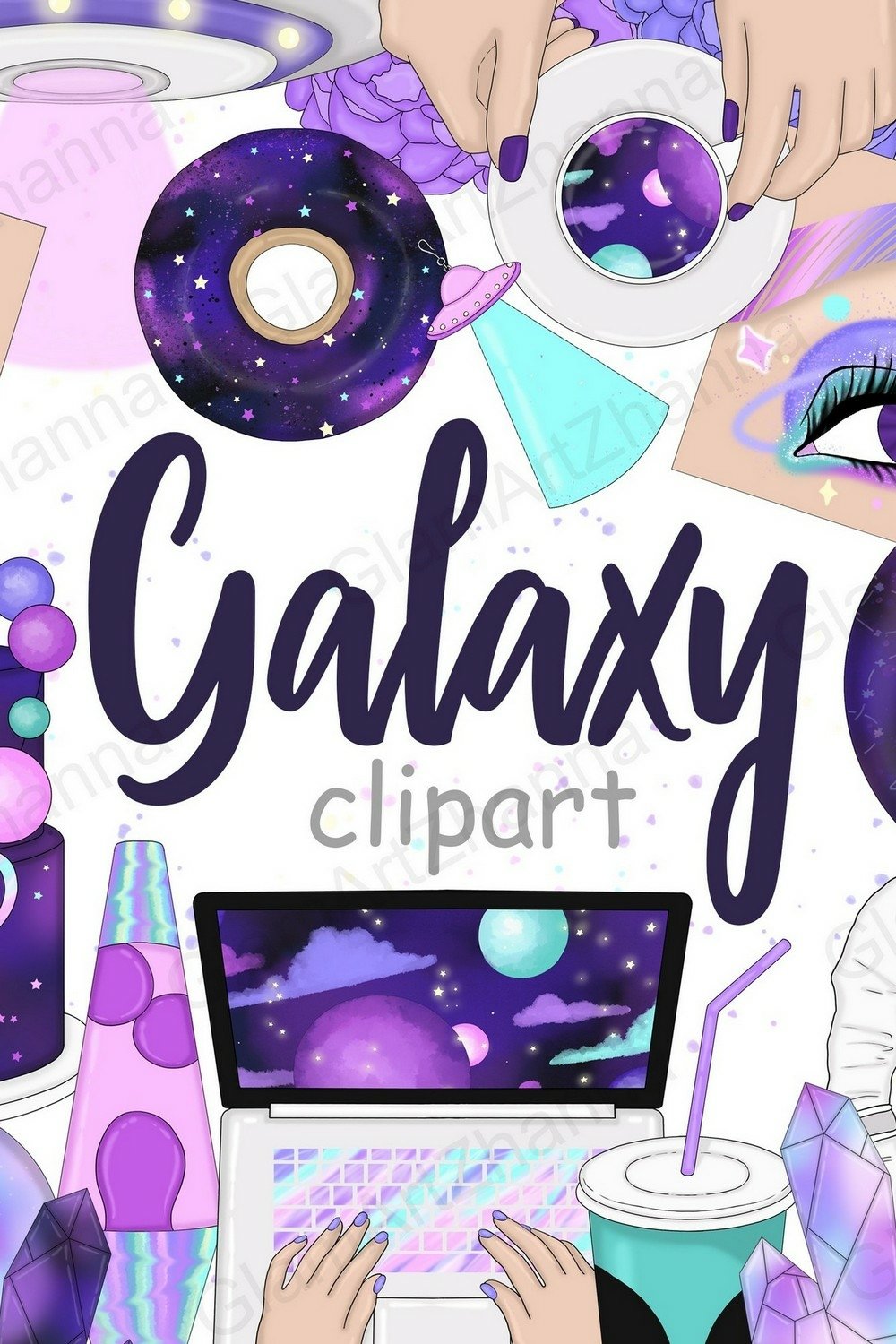 Galaxy Clipart | Space Clipart Bundle