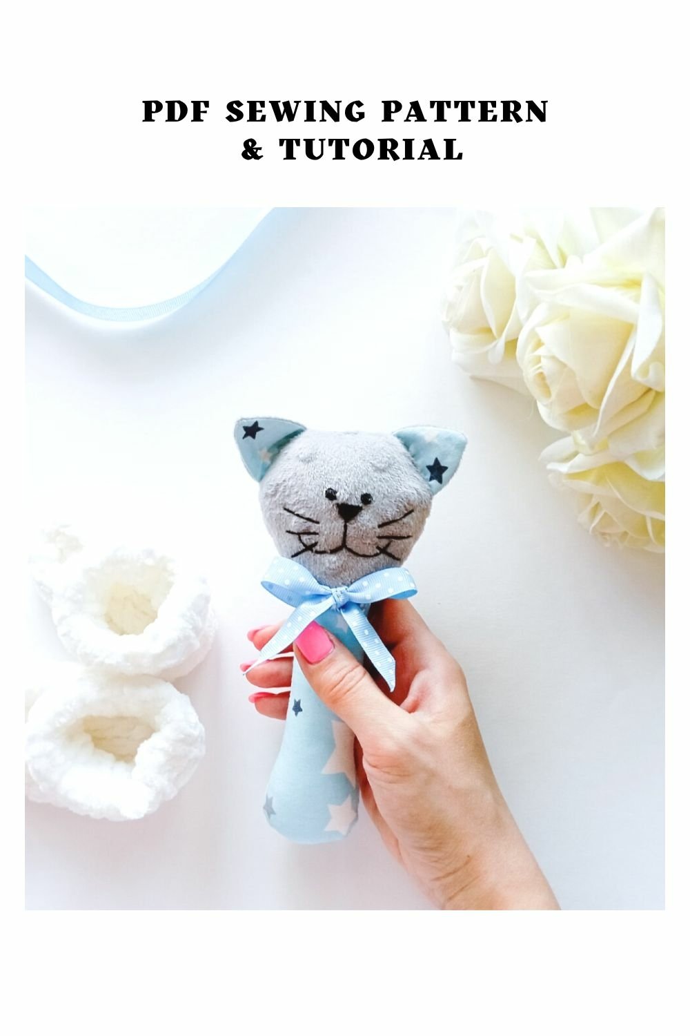 Kitty rattle PDF sewing pattern